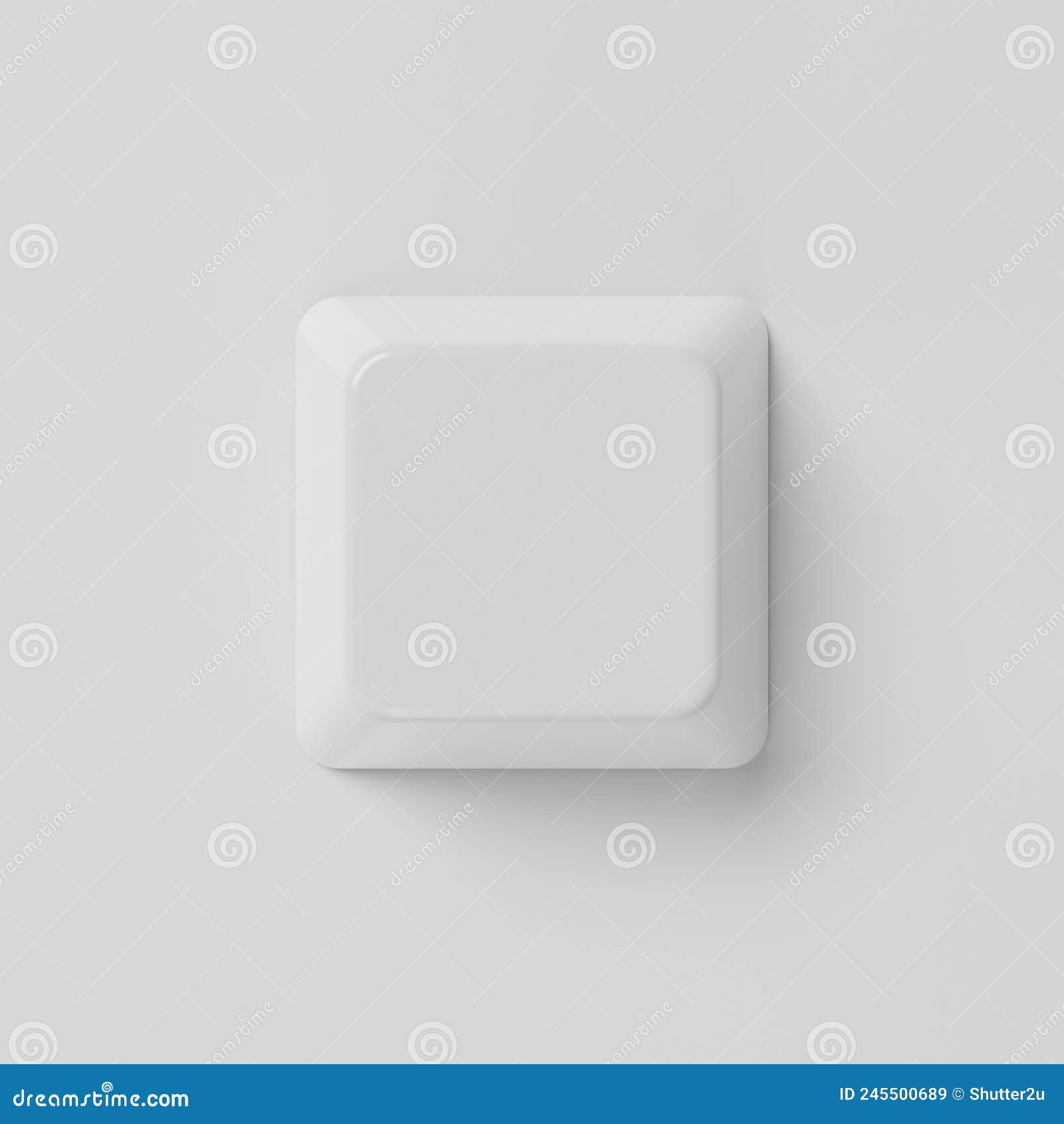 White Empty Keyboard Button on Background. Computer and Object Concept ...
