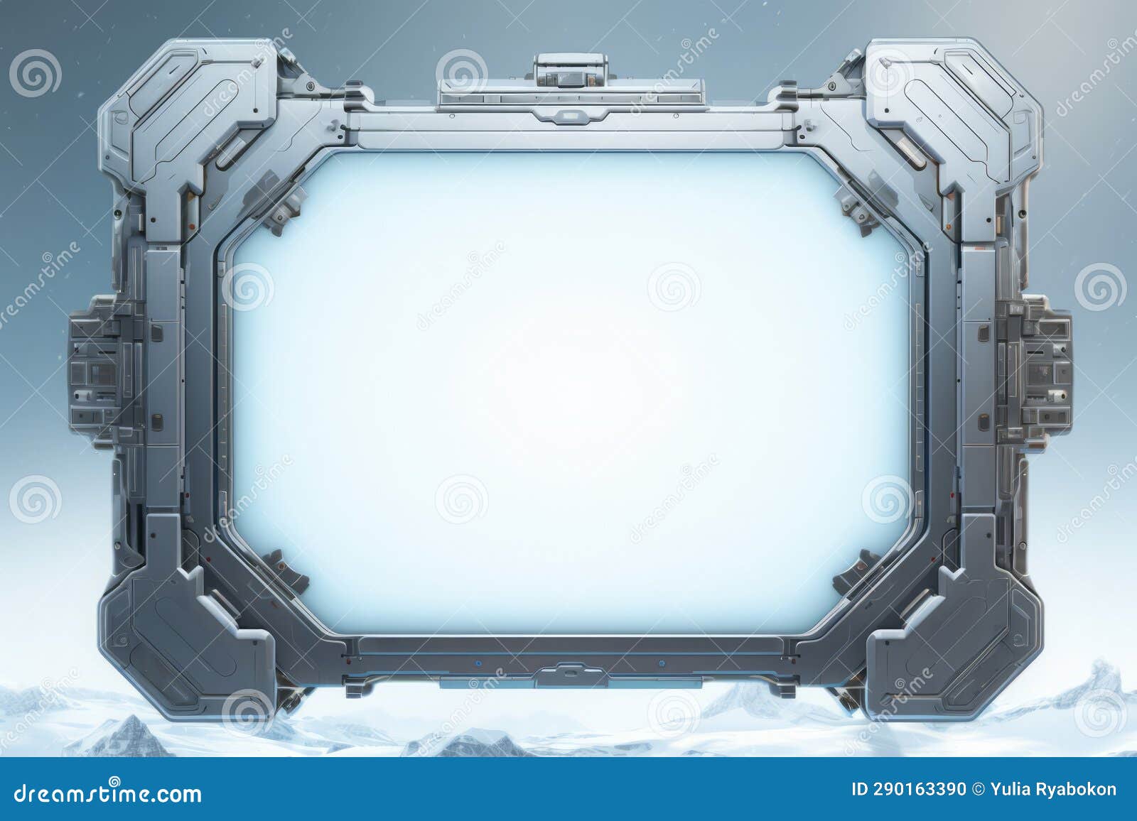 White Empty Metal Frame Avatar. Generate Ai Stock Photo - Image of ...