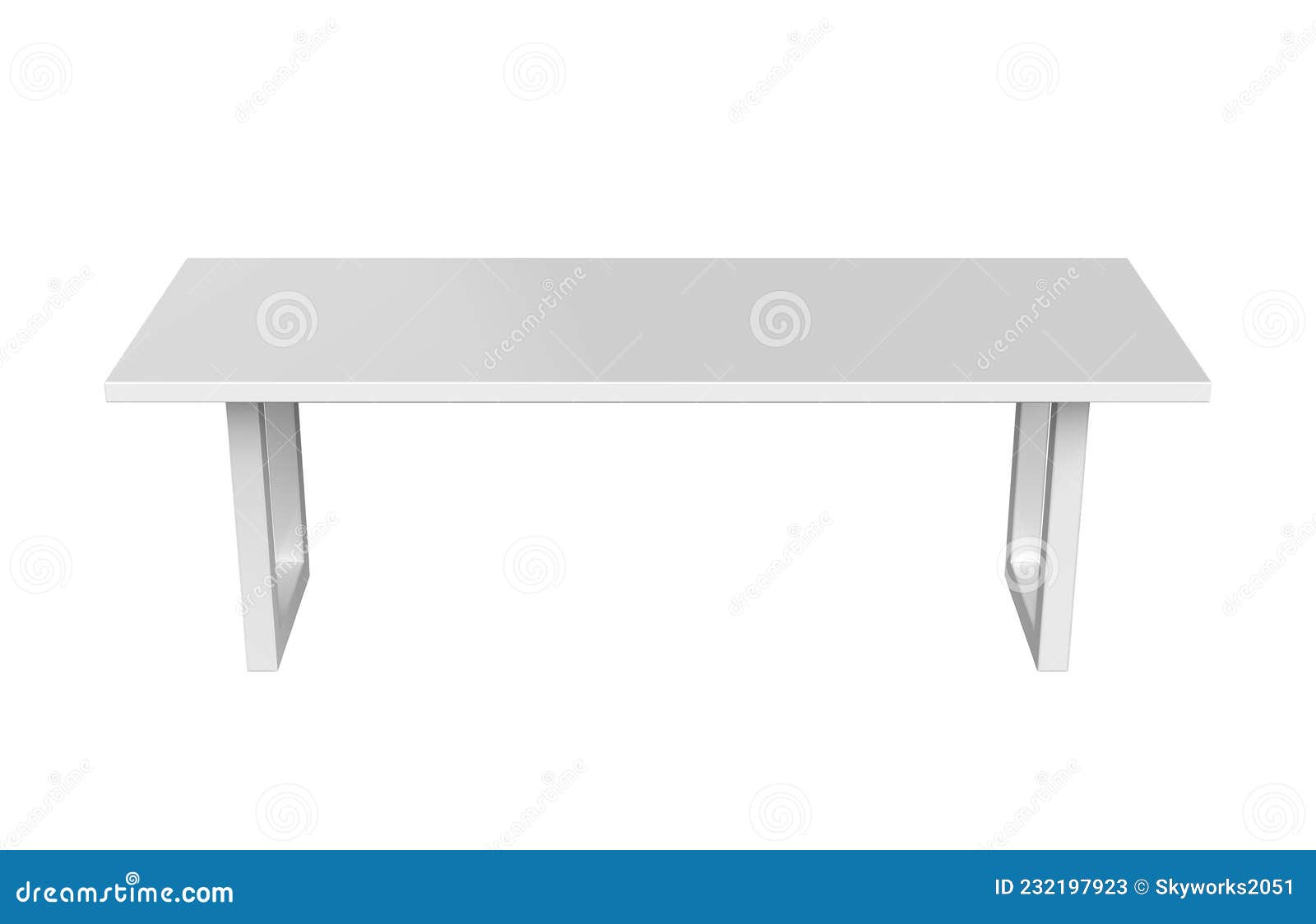White Empty Modern Table. Interior Design Template. Table White Mockup ...