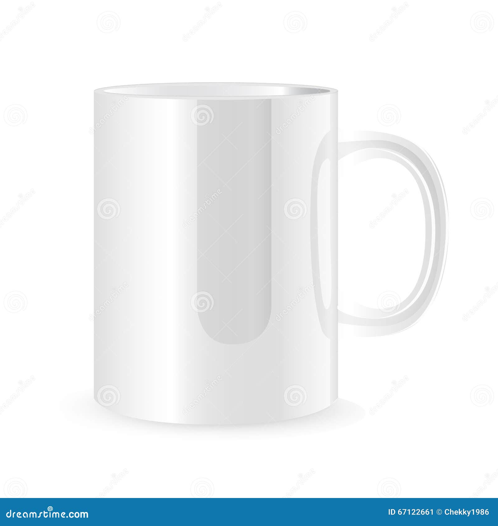 White empty mug stock vector. Illustration of luster - 67122661