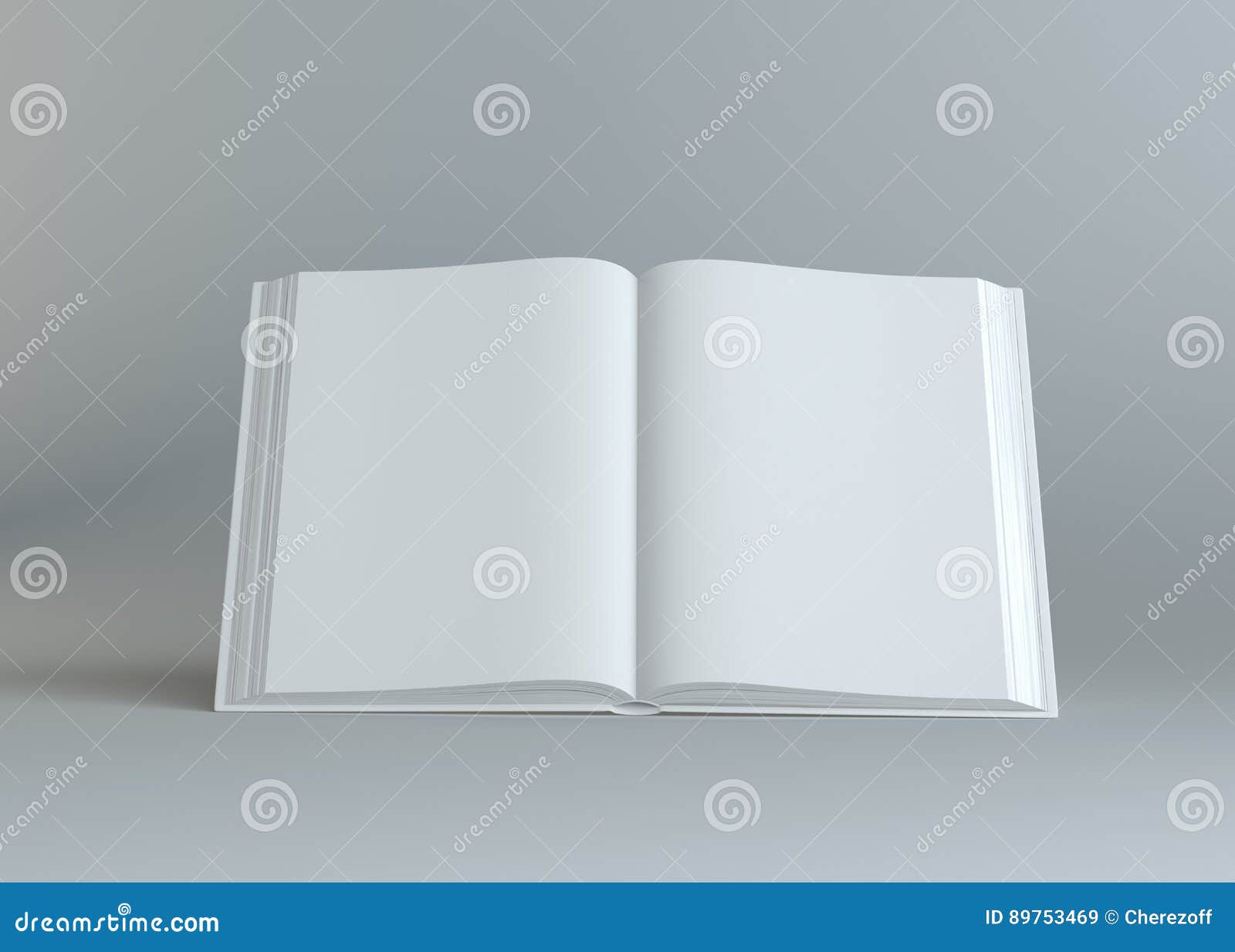 White Empty Open Book on Gray Background Stock Illustration ...