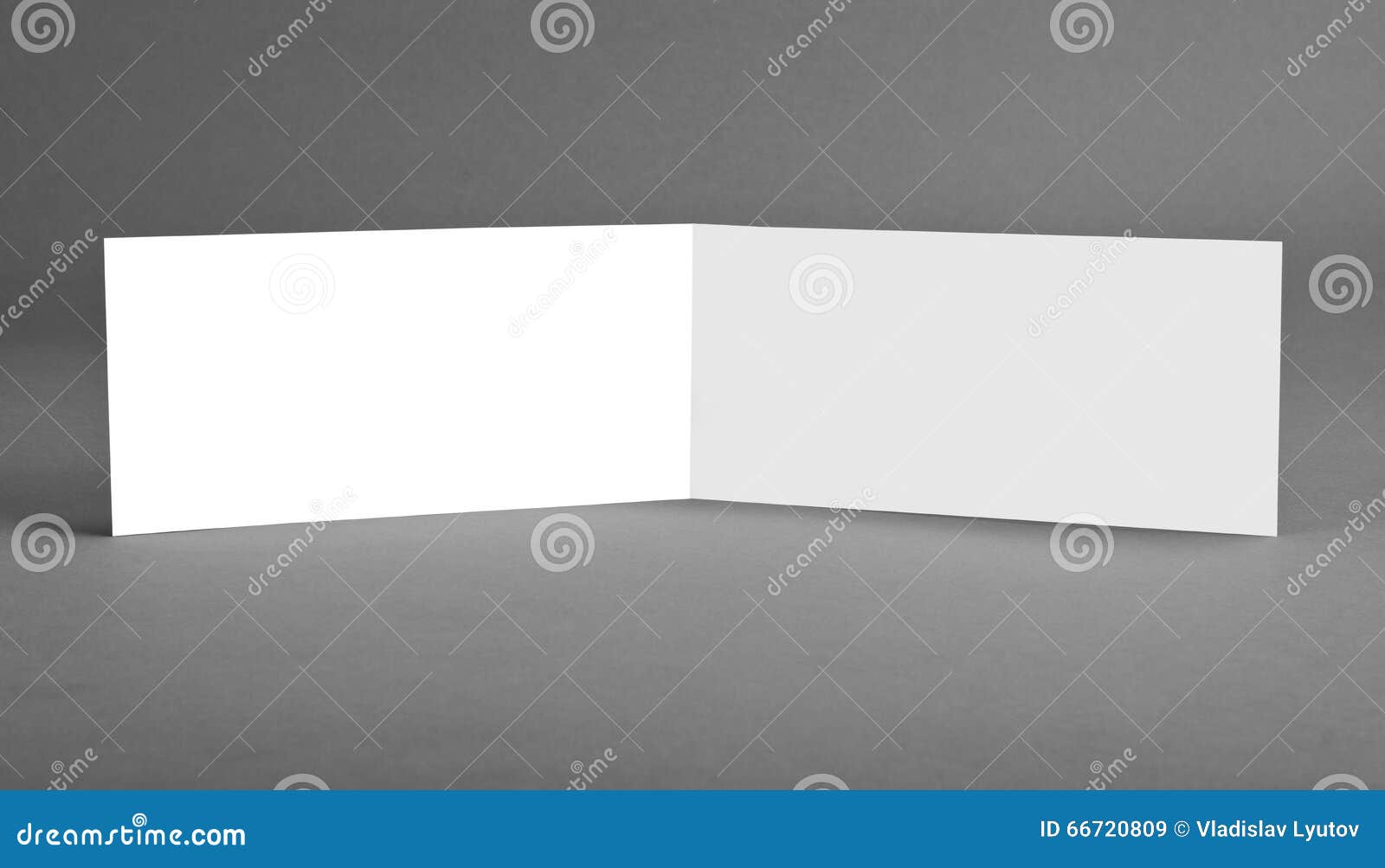 White Empty Open Card on Grey To Replace Your Design. Stock Image ...