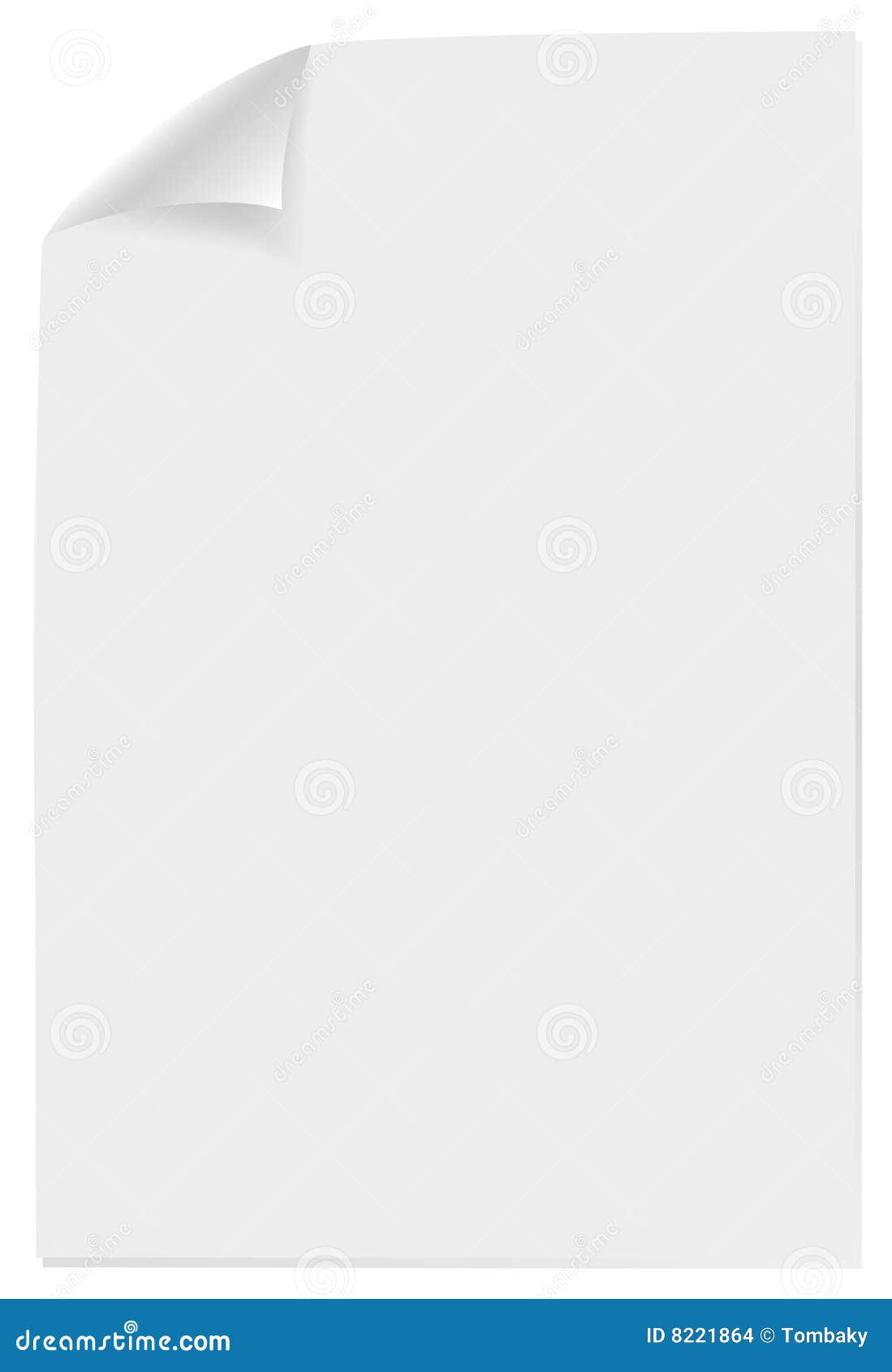 White empty page sheet stock vector. Illustration of white - 8221864