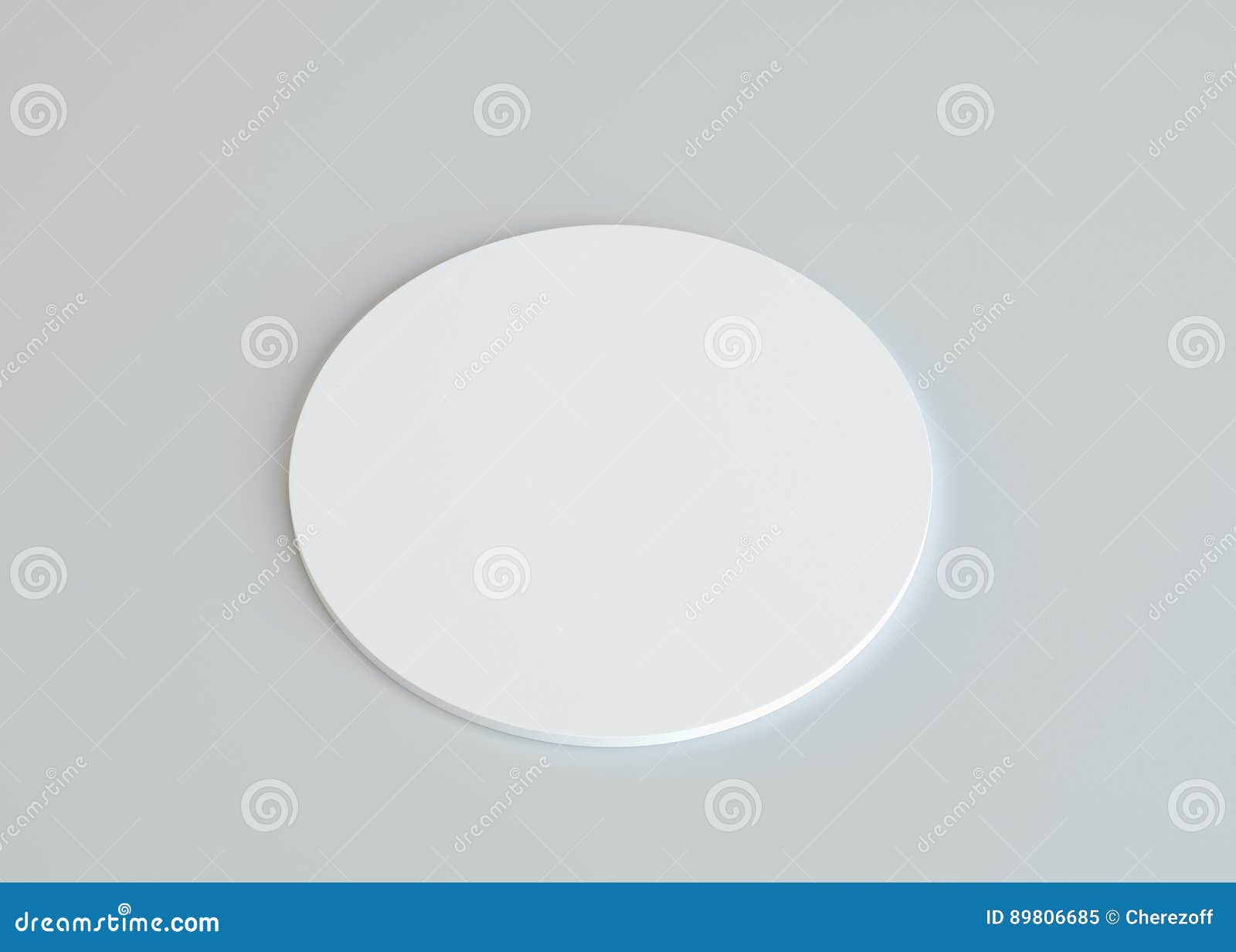 White Empty Paper Disk on Gray Background Stock Illustration ...