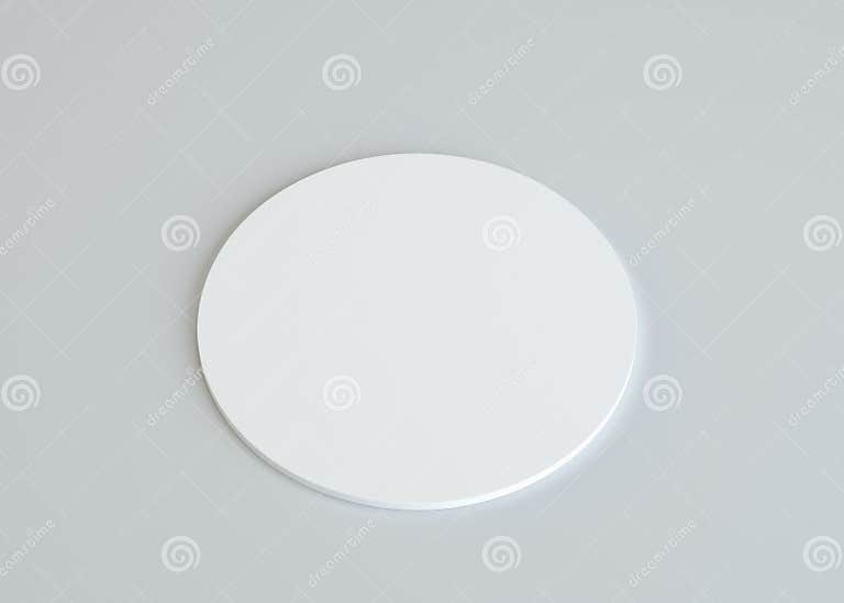 White Empty Paper Disk on Gray Background Stock Illustration ...