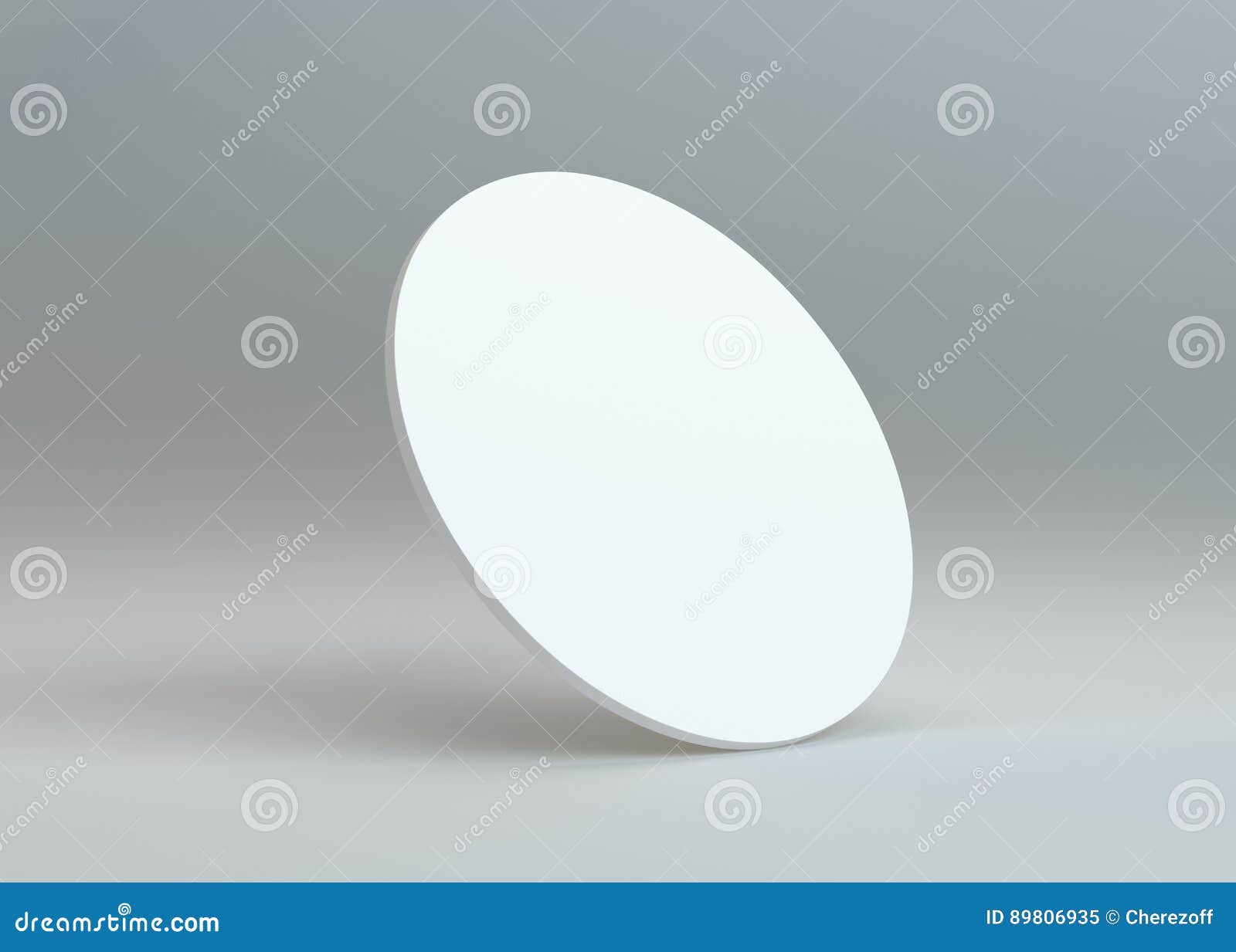 White Empty Paper Disk on Gray Background Stock Illustration ...
