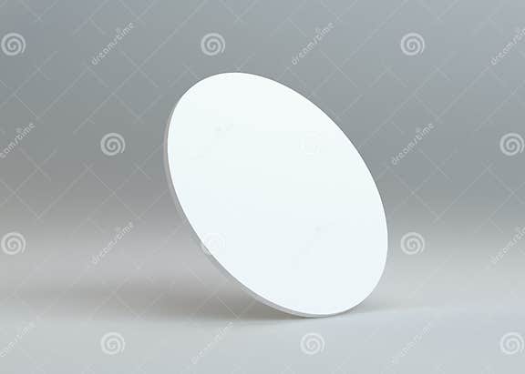 White Empty Paper Disk on Gray Background Stock Illustration ...