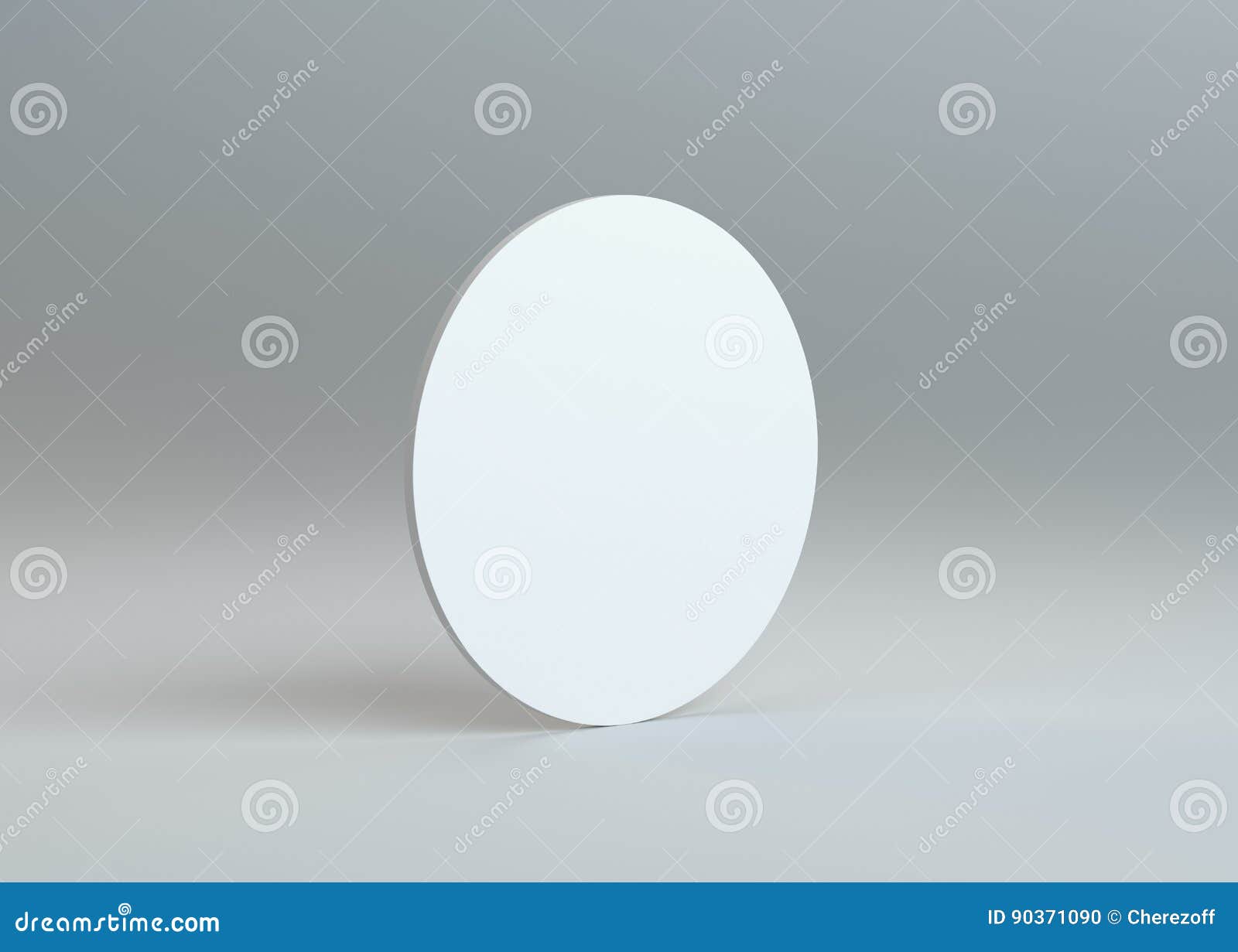 White Empty Paper Disk on Gray Background Stock Illustration ...