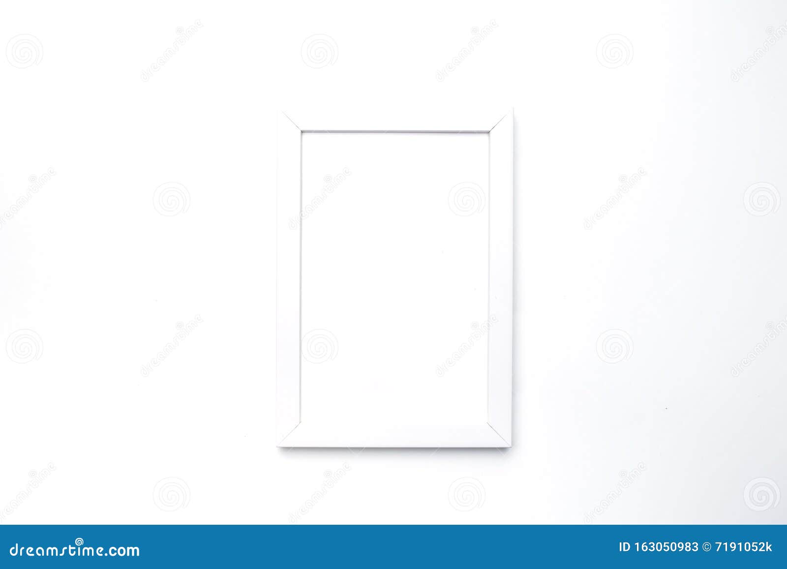 White Empty Photo Frame on White Background Stock Image - Image of ...
