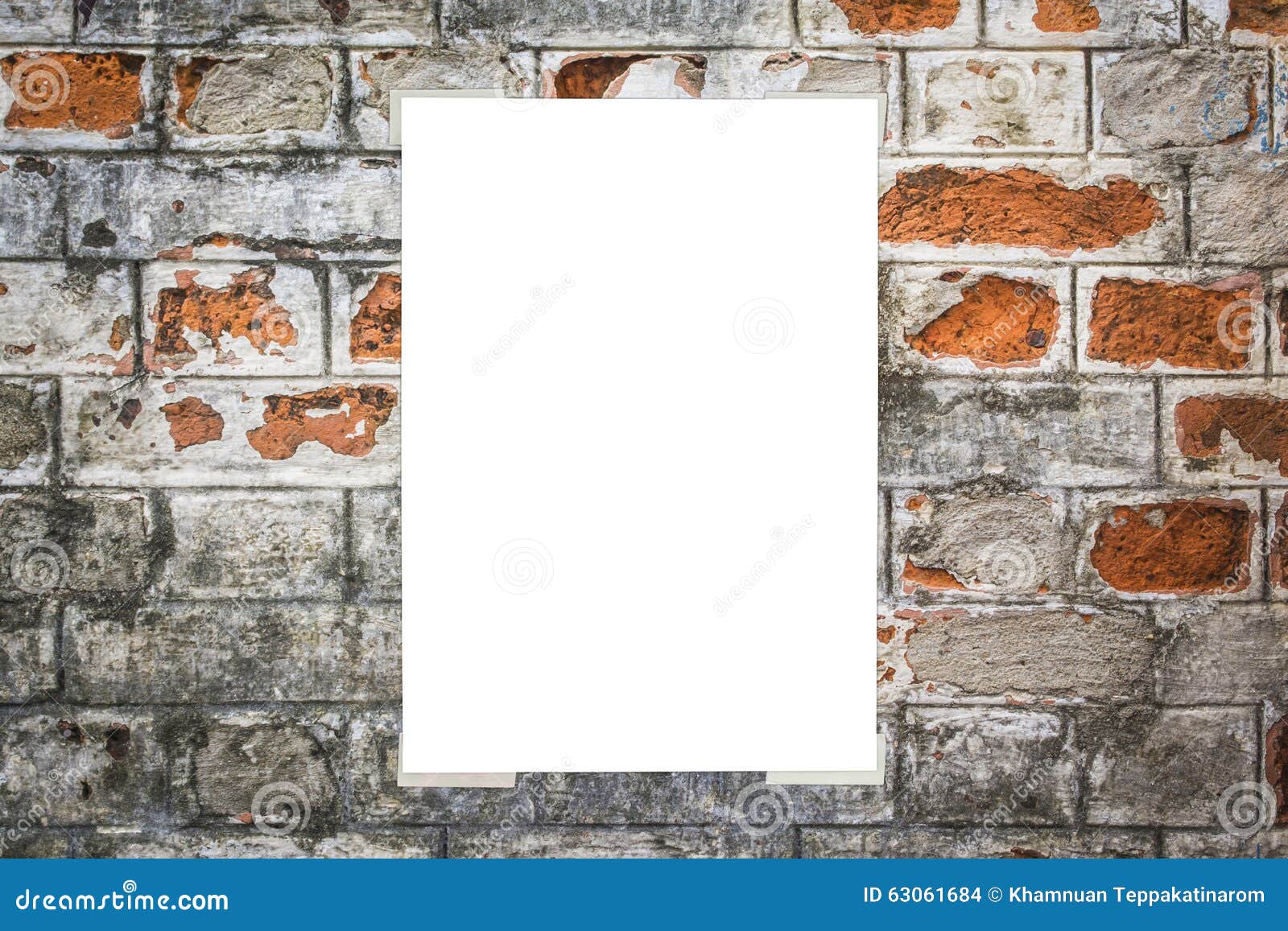 White empty placard stock photo. Image of concrete, background - 63061684