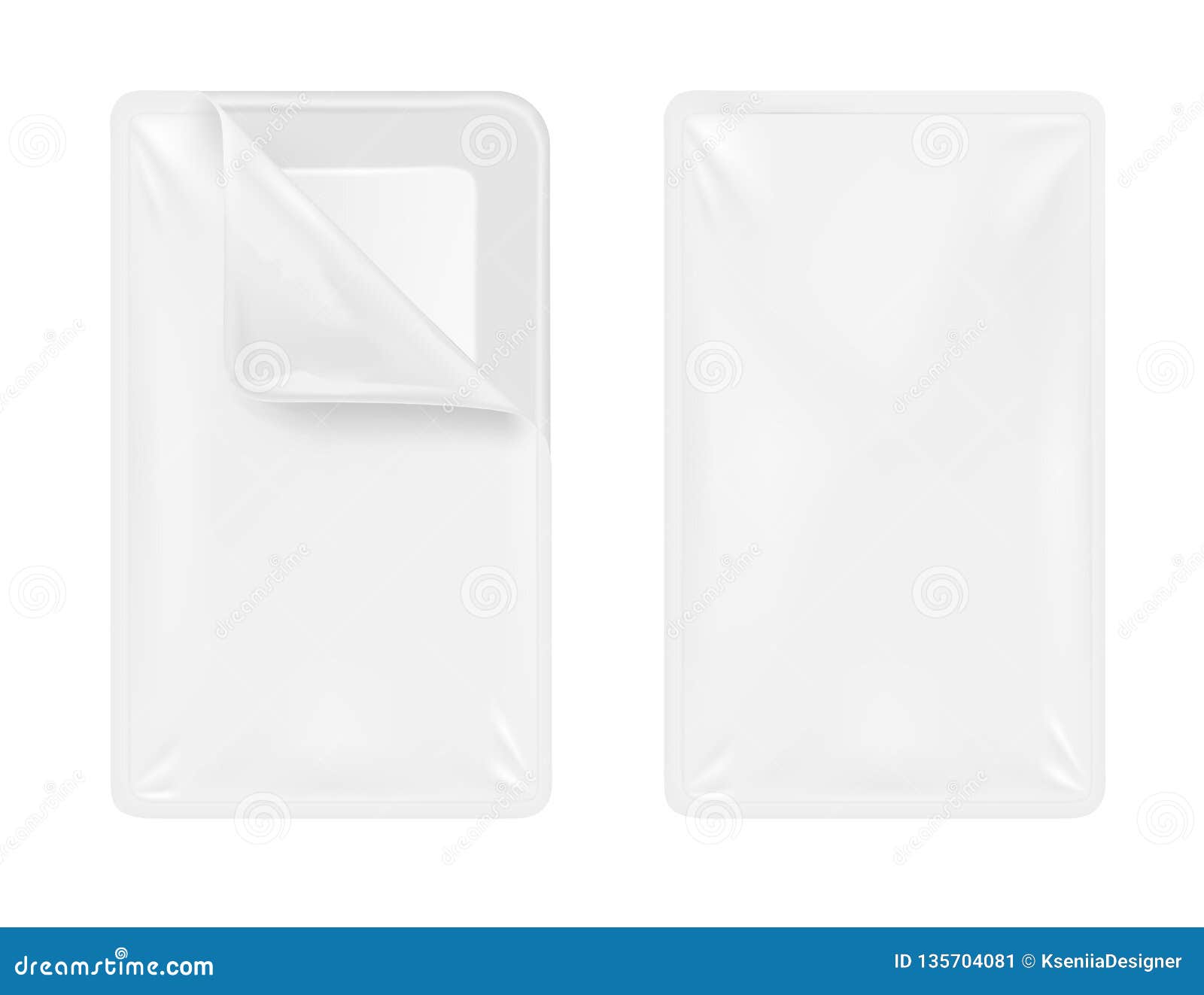 White Empty Plastic Container for Food. Packaging for Meat, Fish and ...