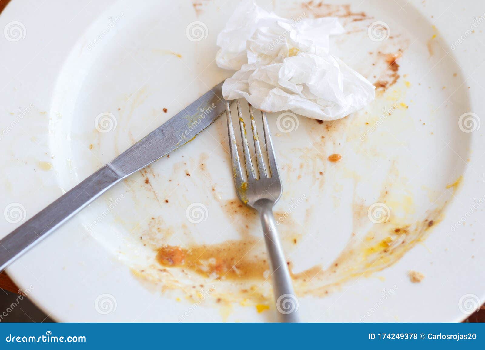 Empty plate after eating stock photo. Image of details - 174249378