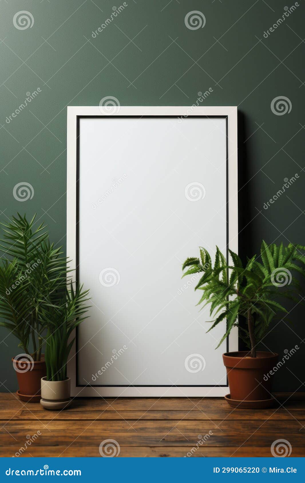 White Empty Poster in the Room Mockup, Created with Generative AI Stock ...