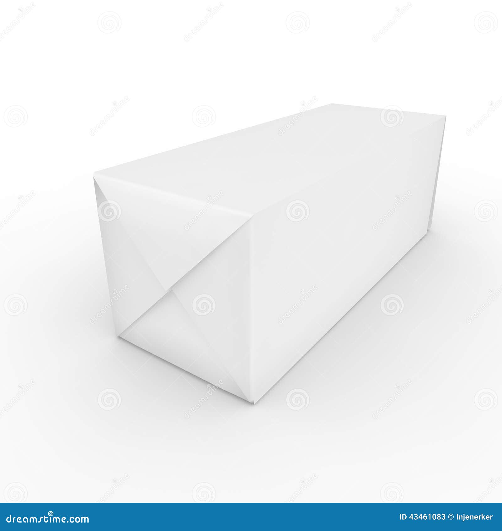 White Empty Rectangular Package Stock Illustration - Illustration of ...