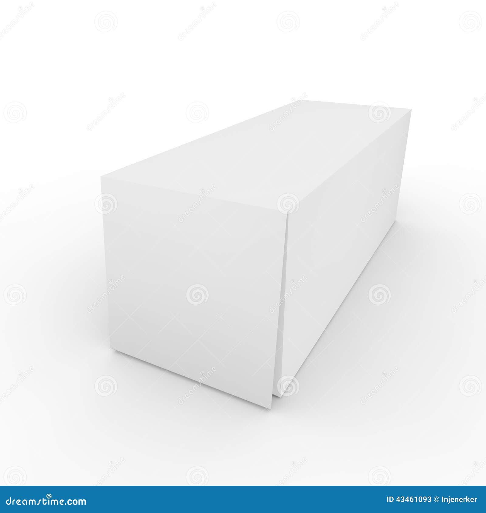 White Empty Rectangular Package Stock Illustration - Illustration of ...