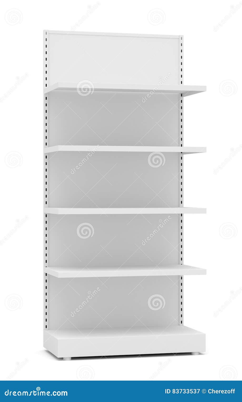 White Empty Retail Shelves stock illustration. Illustration of concepts ...