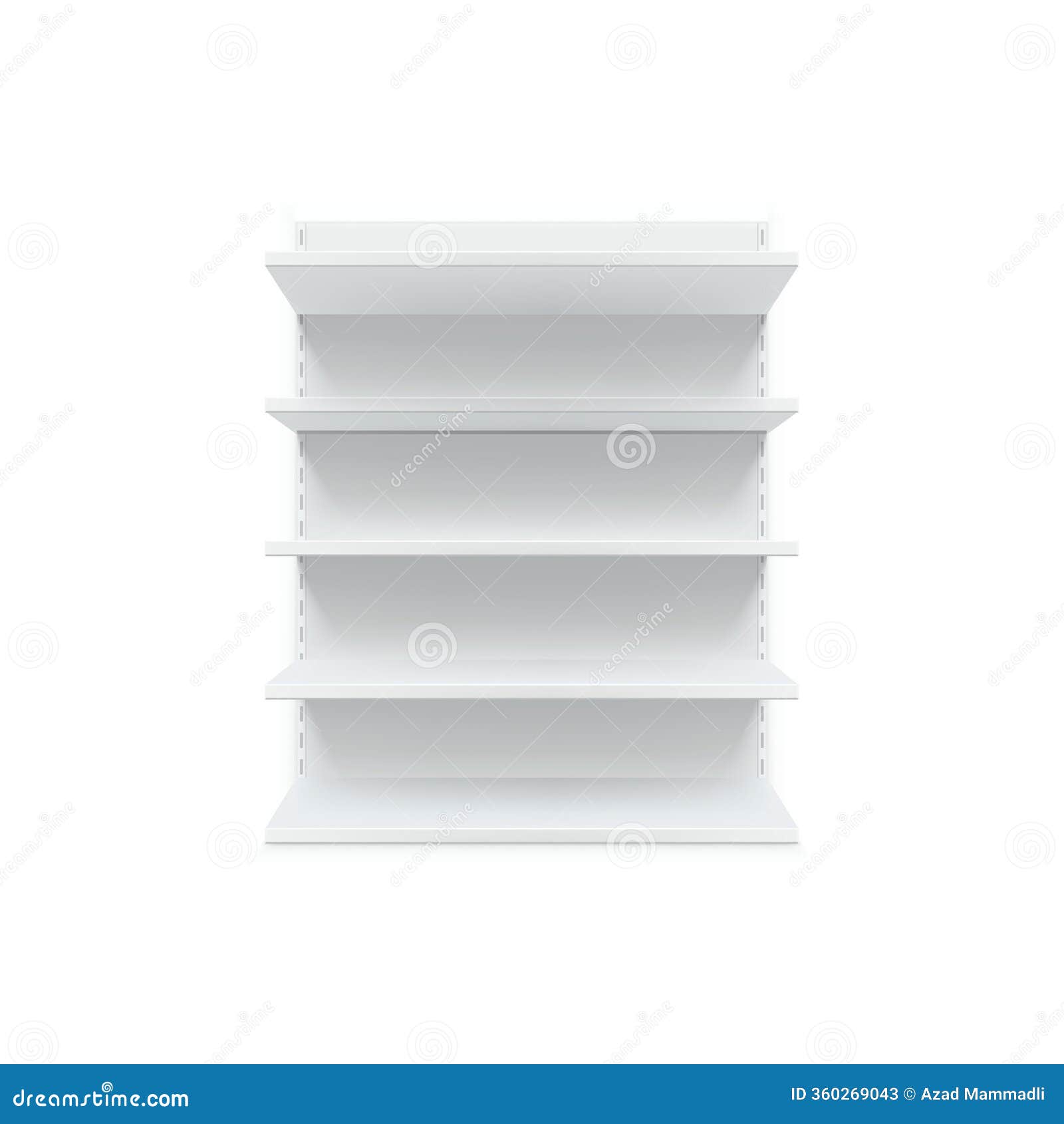 White Empty Retail Store Shelf For Product Display. Vector ...
