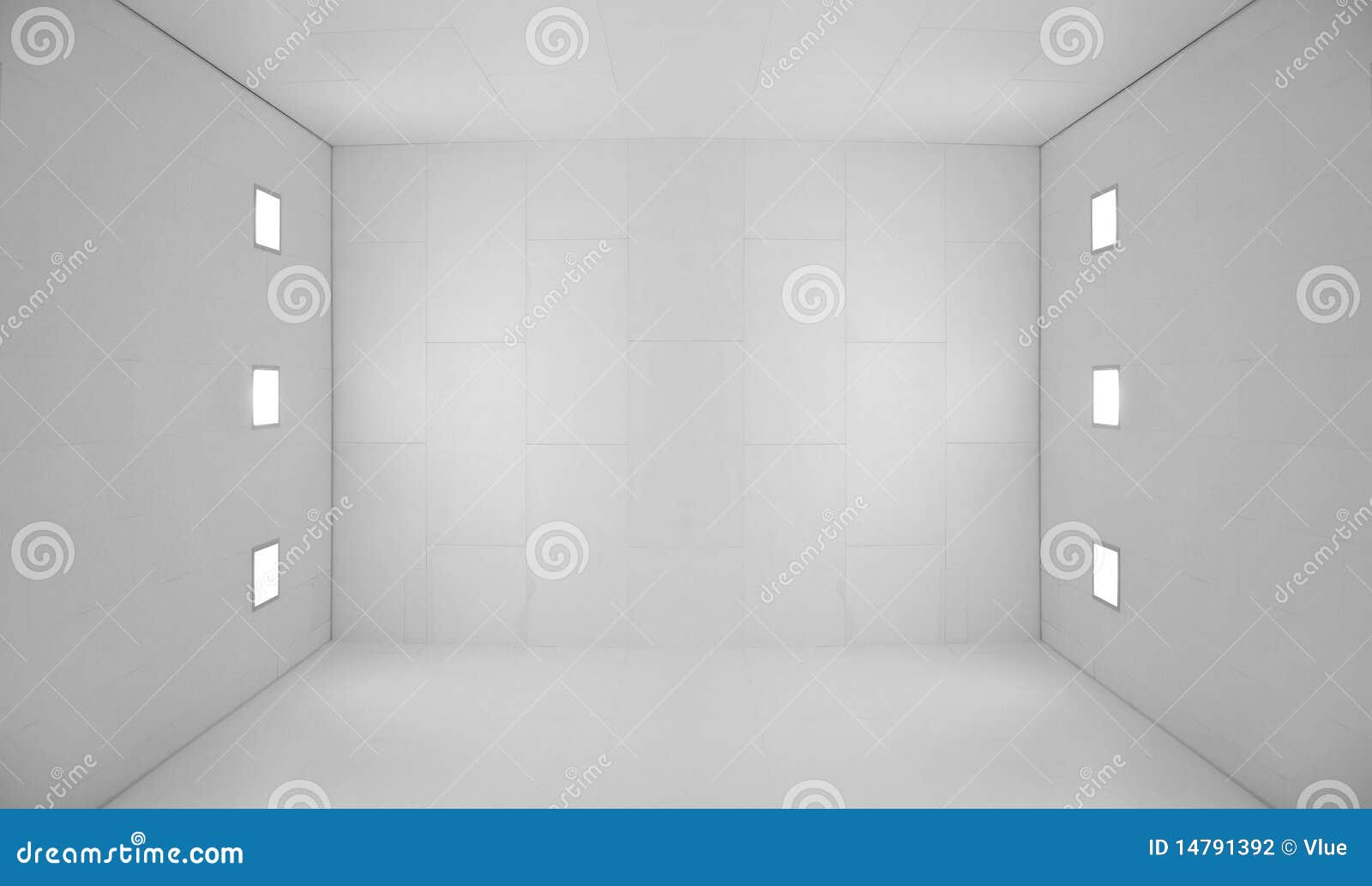 White Empty Room with Square Lights Stock Photo - Image of corners ...
