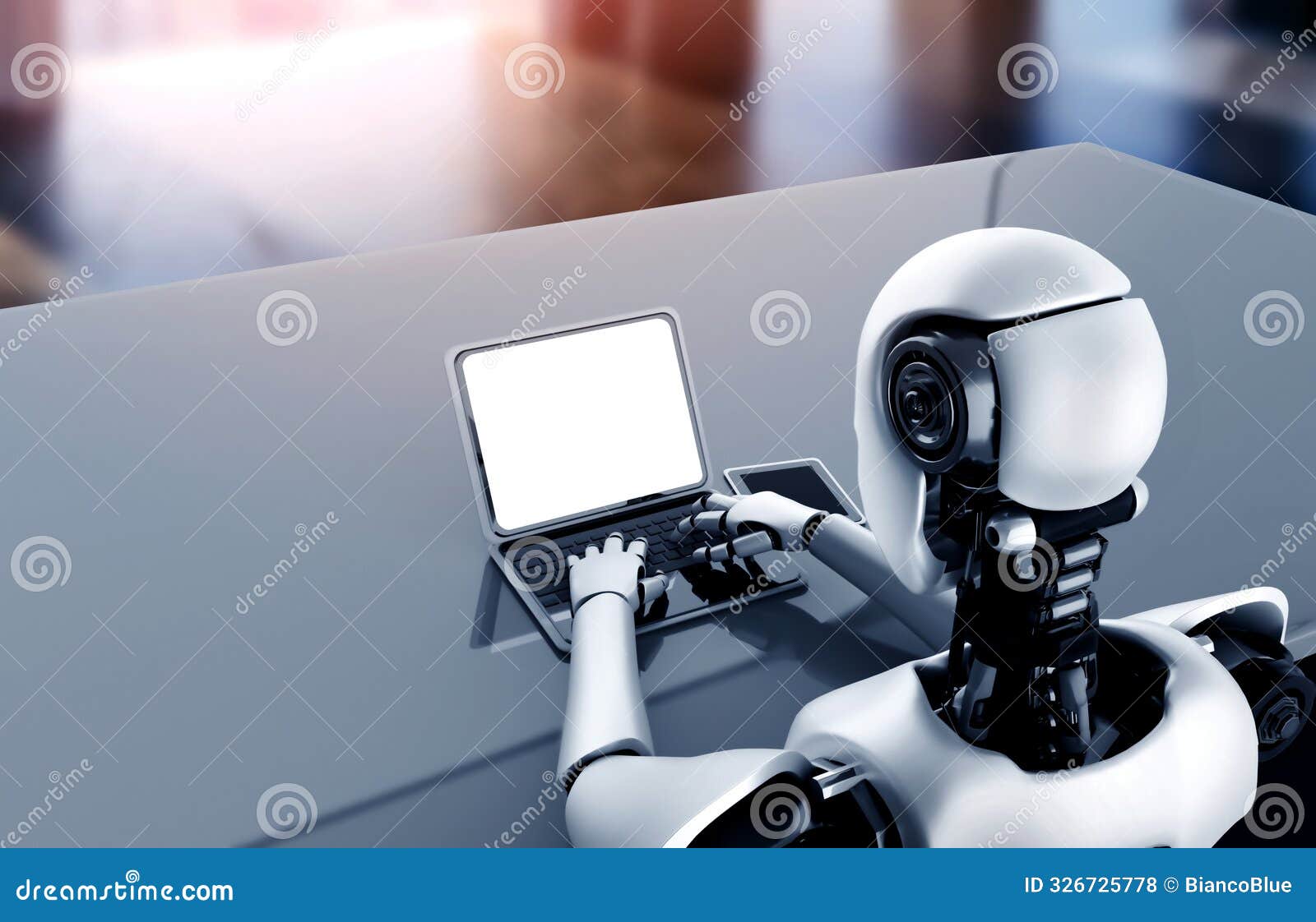 White Empty Screen on Modish Computer for Your Design Mock Up Stock ...