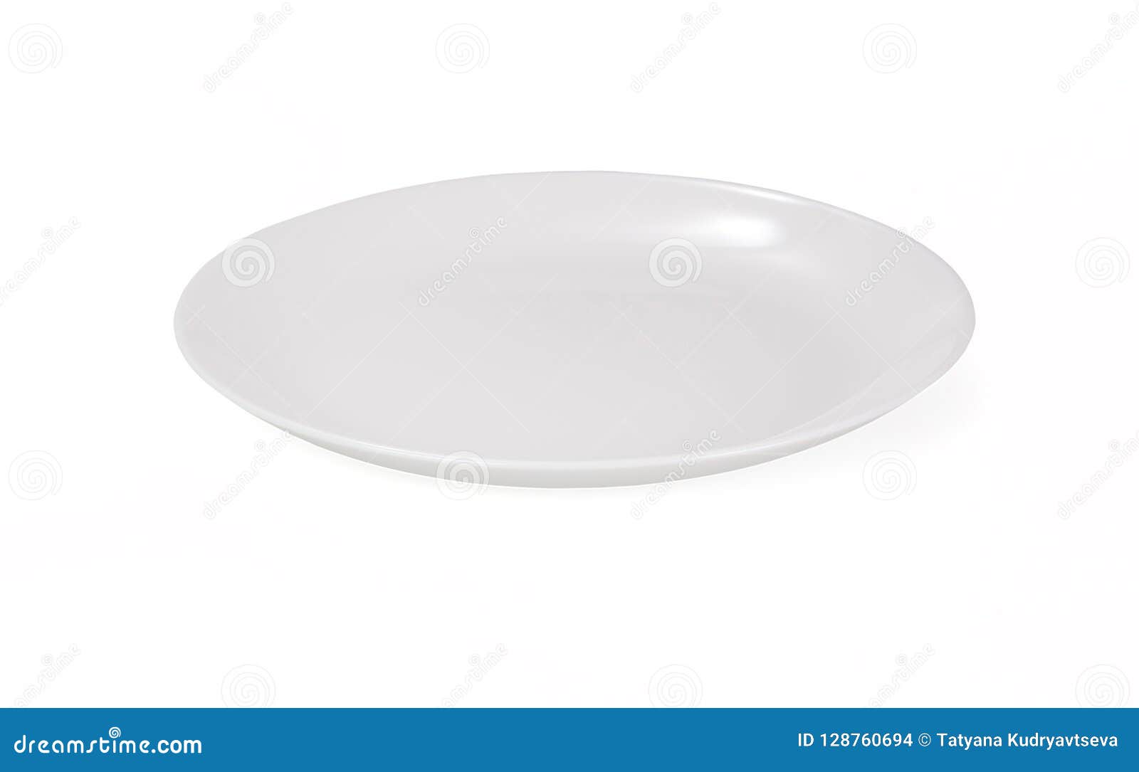 White Empty Snack Plate on White Background Stock Photo - Image of ...
