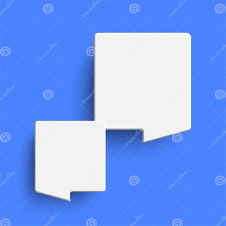 White Empty Square on Blue Background Stock Illustration - Illustration ...