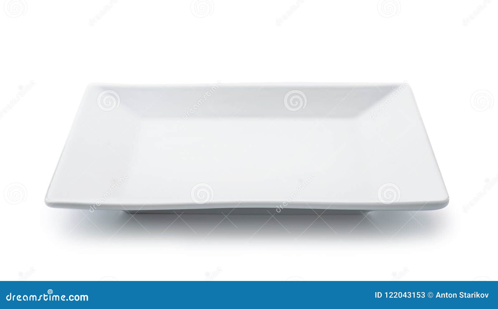 White empty square plate stock image. Image of clean - 122043153
