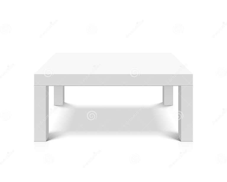 White empty square table stock vector. Illustration of shade - 85677728