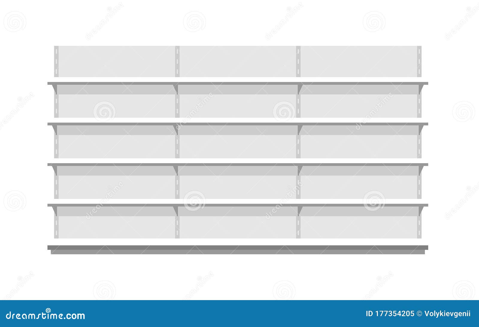 White empty store shelves stock vector. Illustration of mockup - 177354205