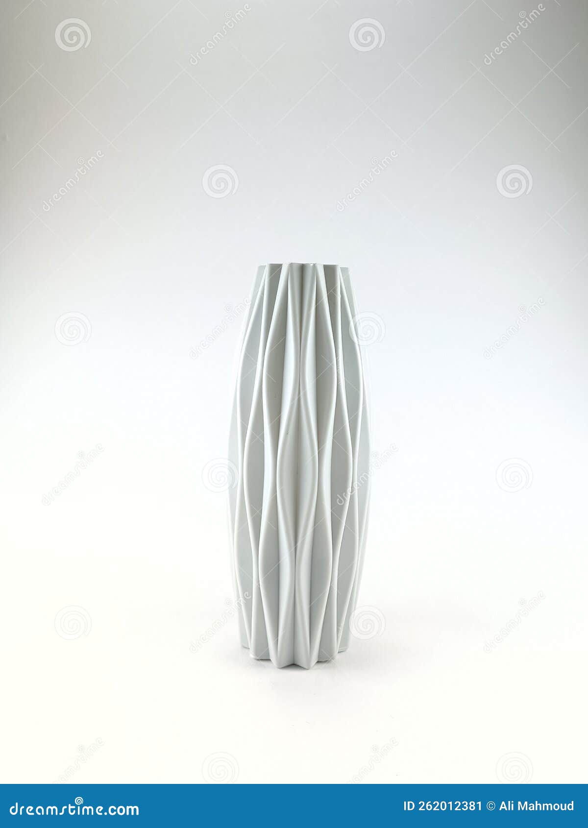 White Empty Vase on White Background Isolated Stock Image - Image of ...