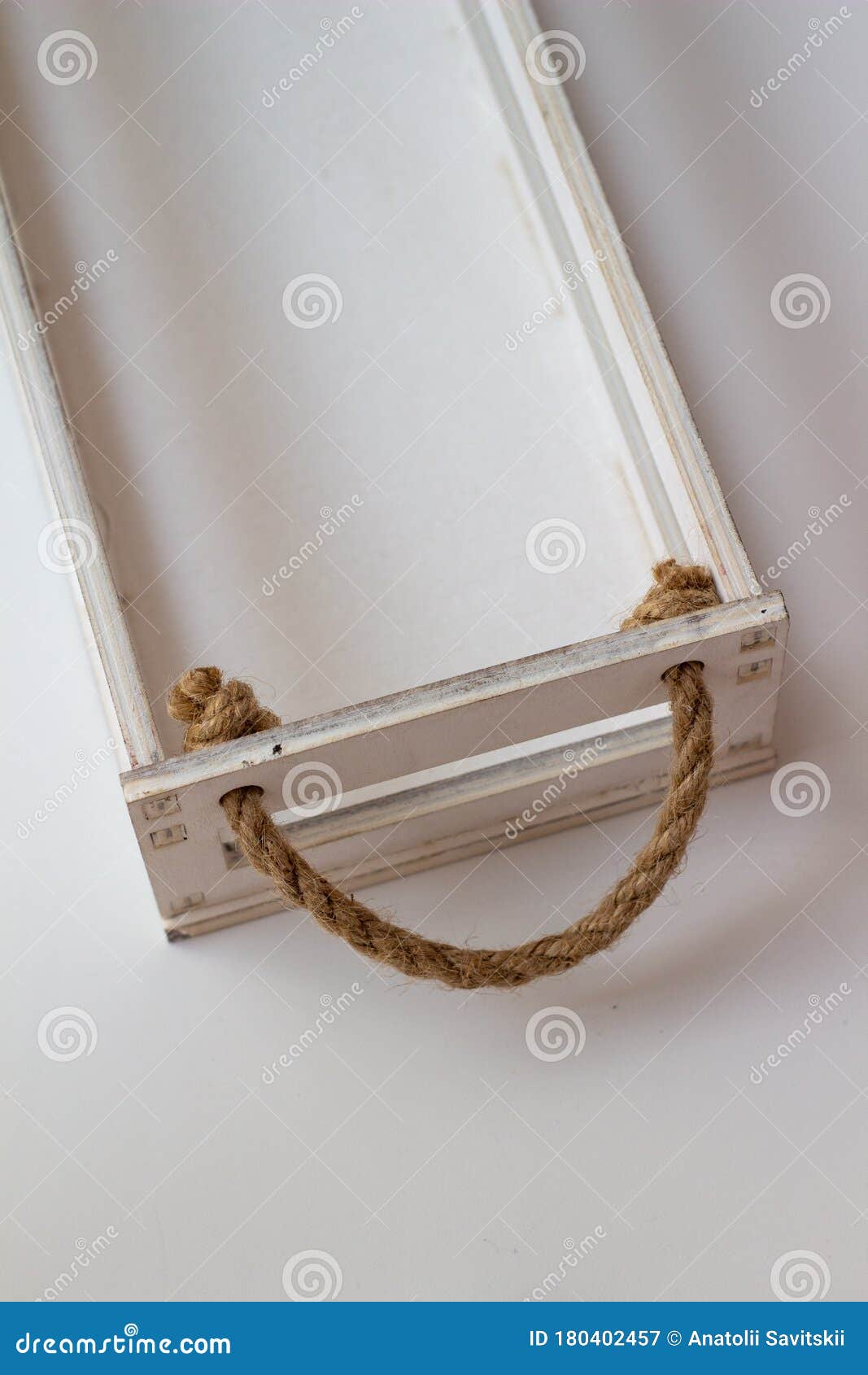 White Empty Wooden Box on a White Background. Box of Colors Stock Image ...