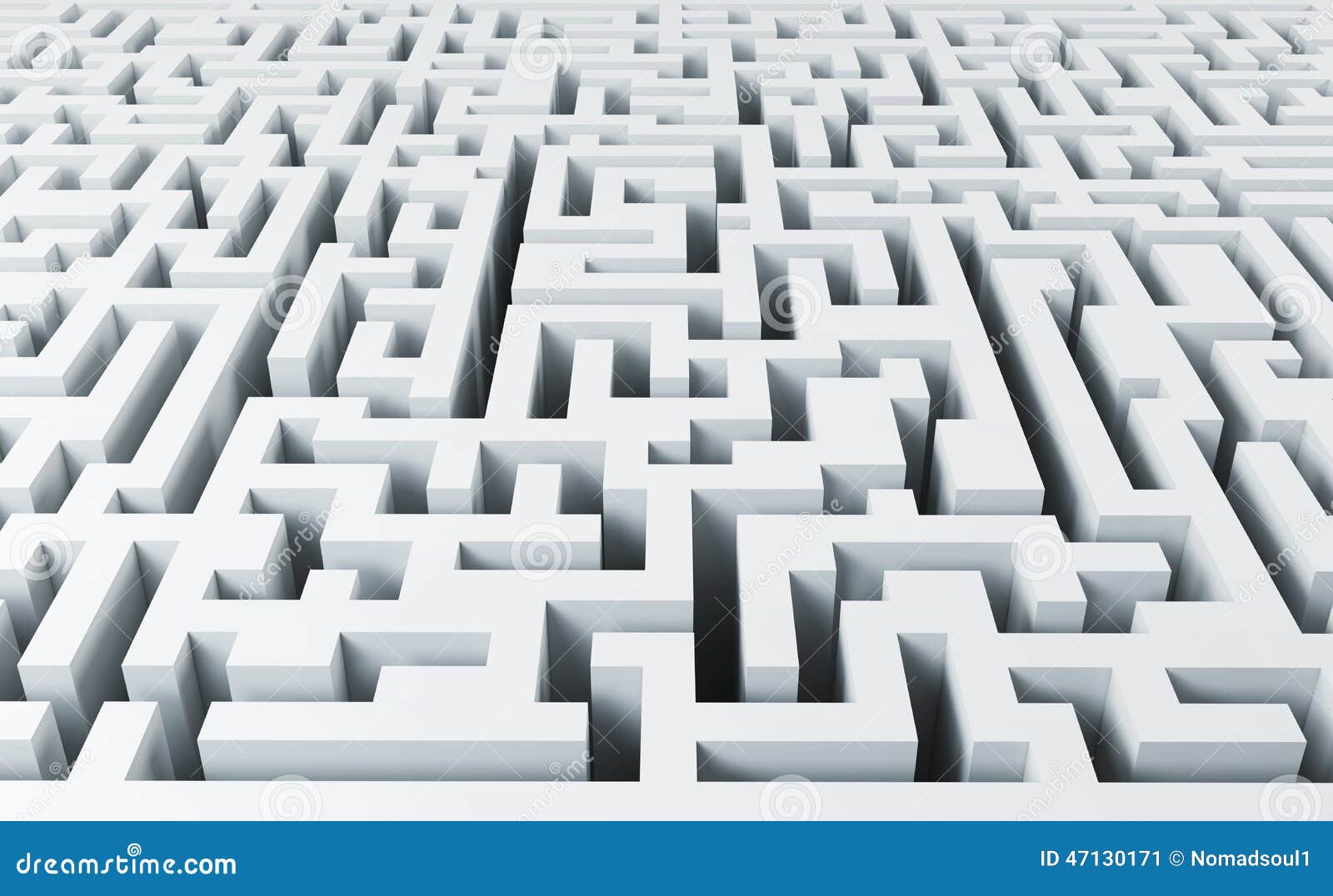 White endless labyrinth stock illustration. Illustration of concept ...