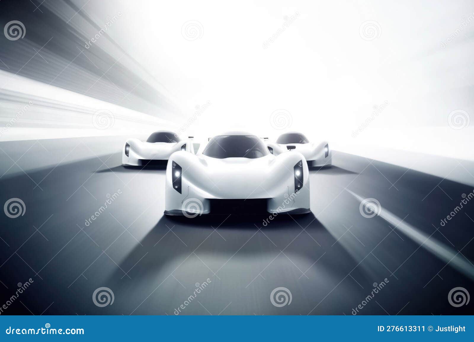 A White Endurance Racing Car Surging Ahead of Its Competitors on the ... A White Endurance Racing Car Surging Ahead of Its Competitors on the ...