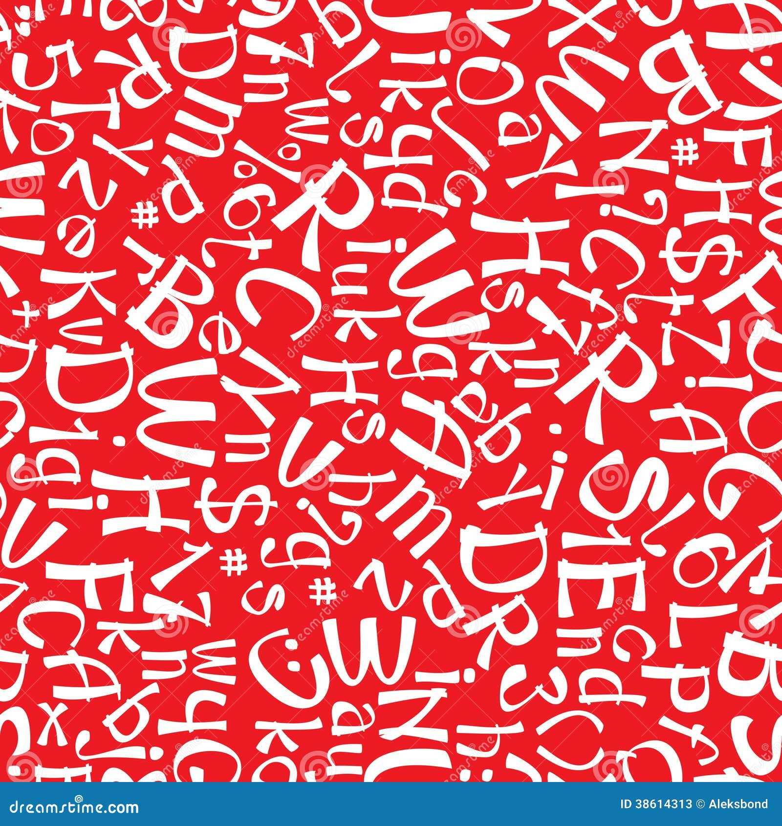 White English Alphabet Seamless Pattern Stock Vector - Illustration of ...