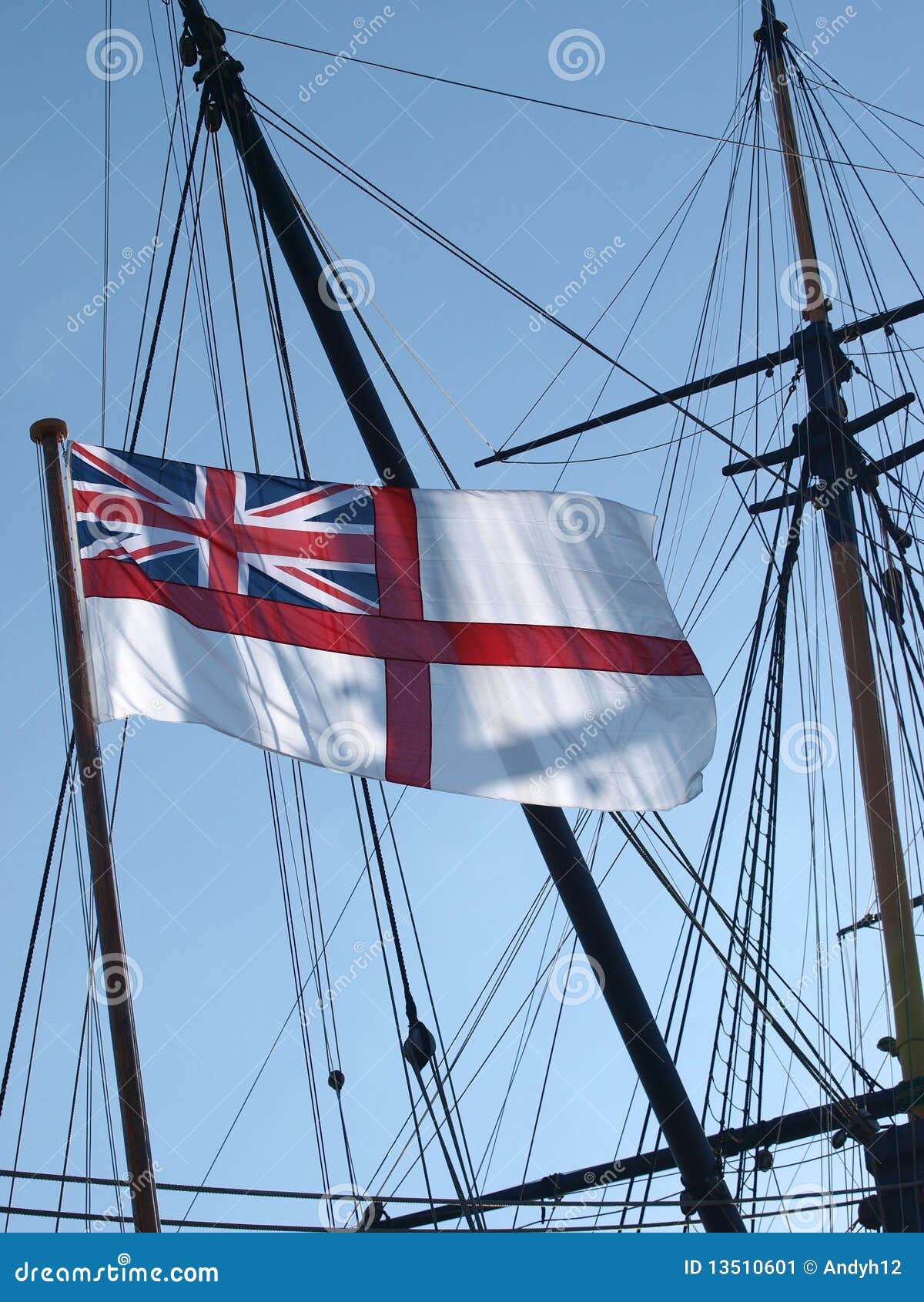 White Ensign flag stock image. Image of british, cloudless - 13510601