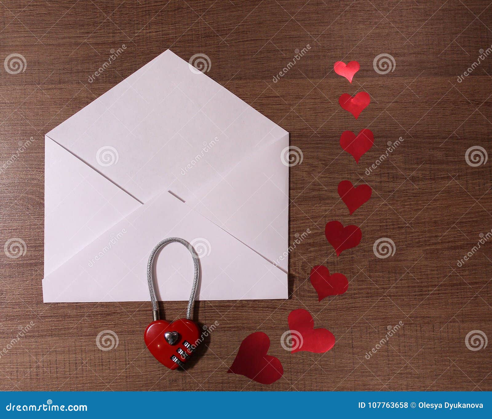 White Envelope in Heart Shape Stock Photo - Image of background ...