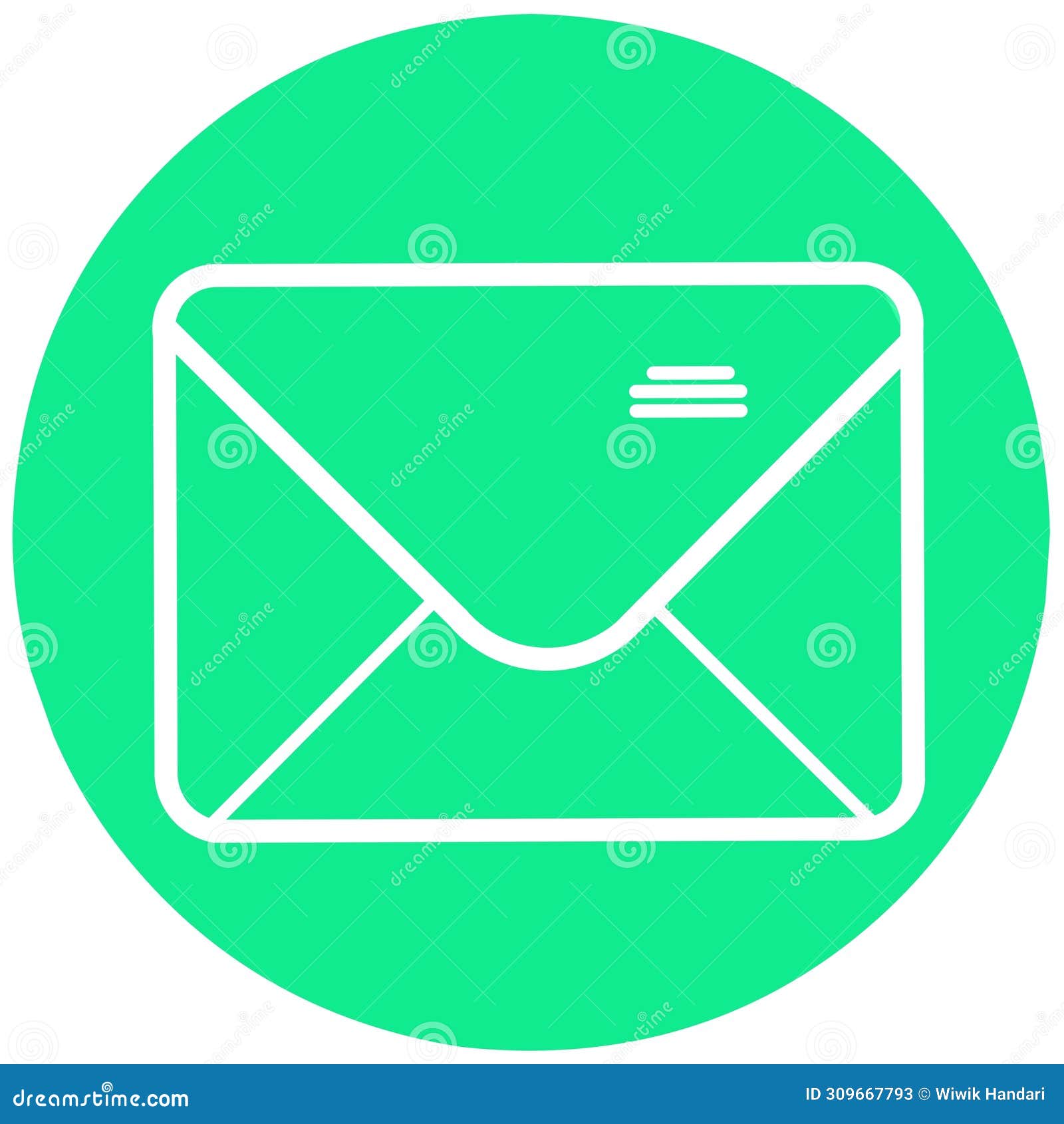 White Envelope Icon Isolated Received Message Concept Stock Vector ...