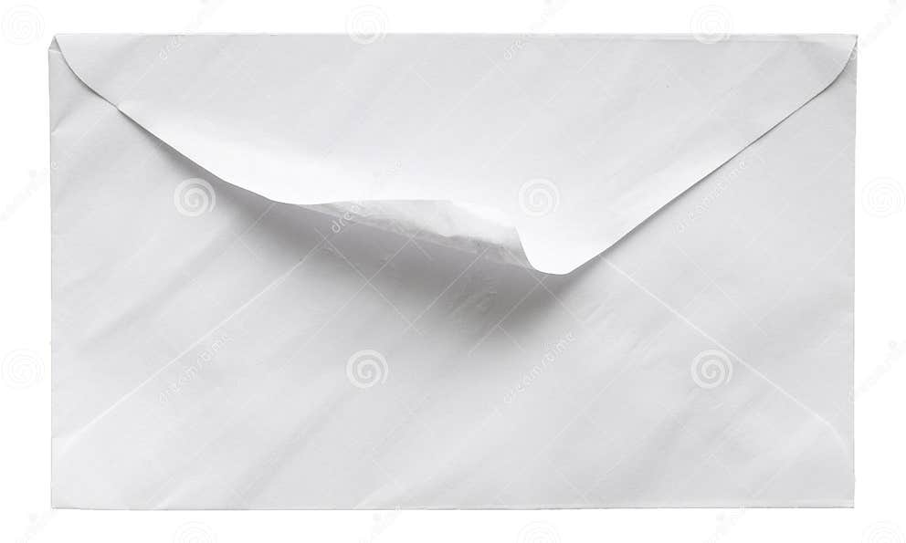White Envelope Isolated on a White Background Stock Image - Image of ...