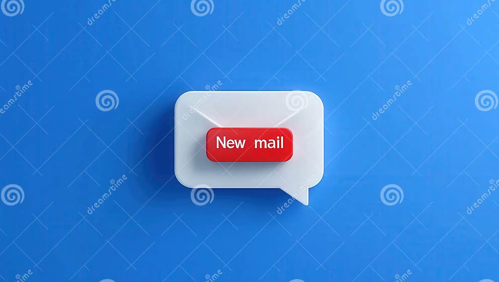 A White Envelope with a Red Check Mark in a Speech Bubble Stock ...