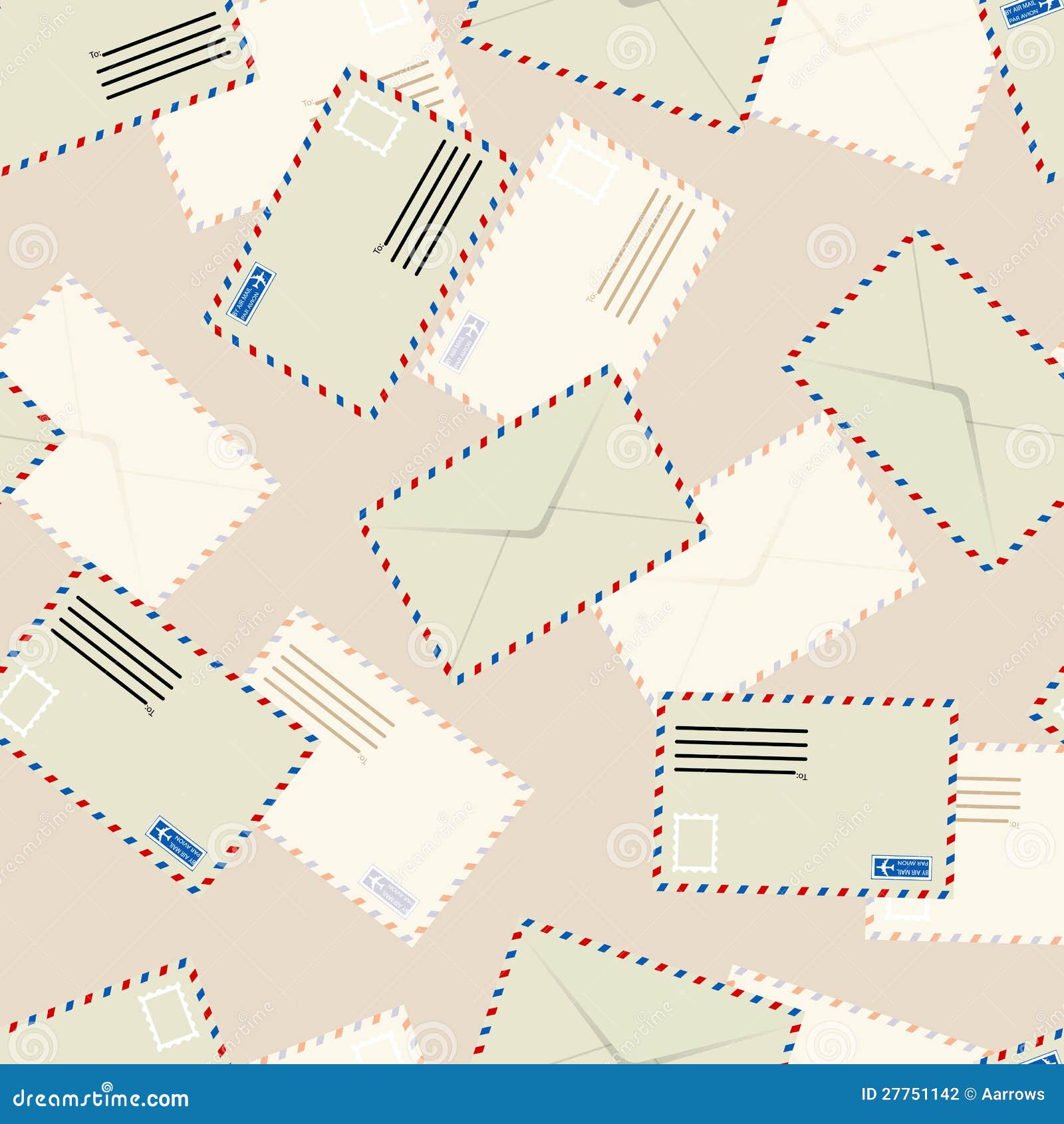 White Envelope, Seamless Wallpaper Stock Vector - Illustration of ...