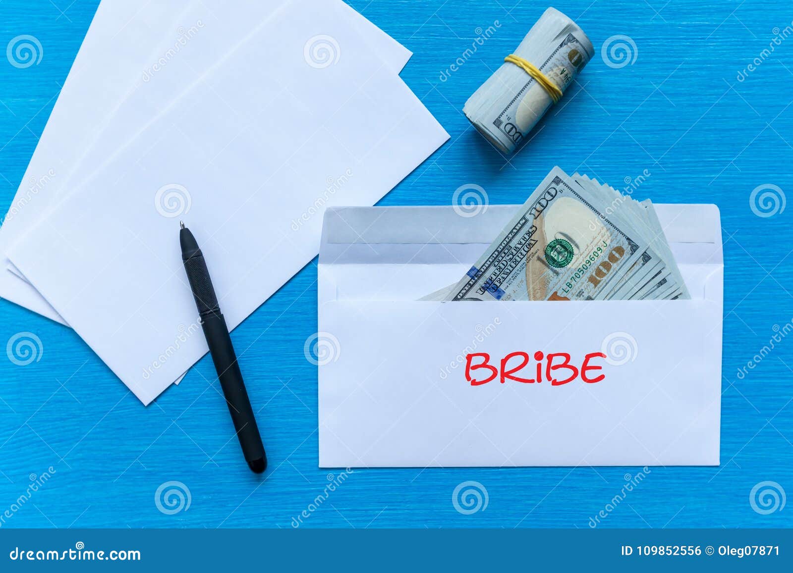 Bribe in an envelope. stock photo. Image of gift, correspondence ...