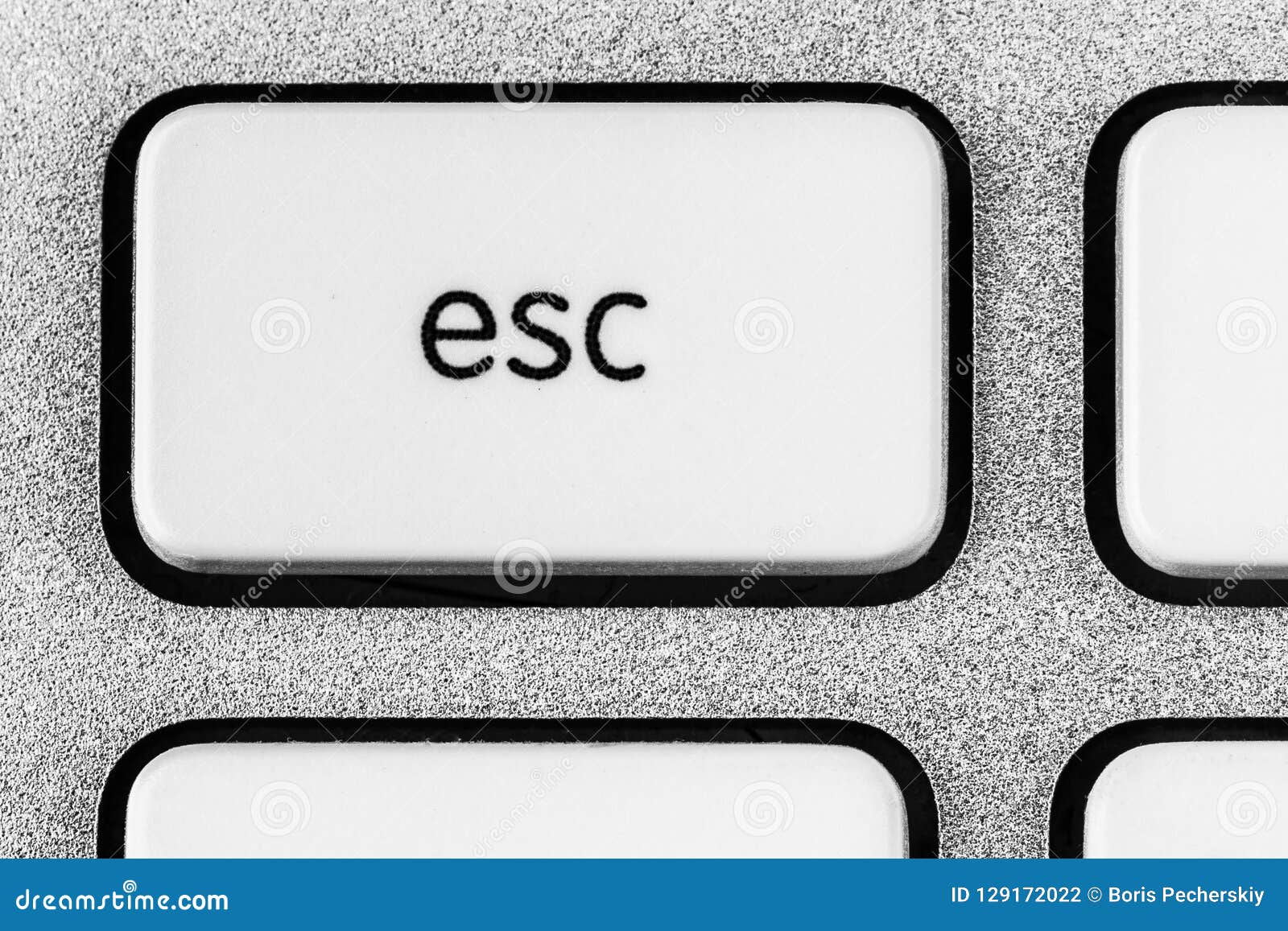 White ESC button stock photo. Image of keyboard, control - 129172022