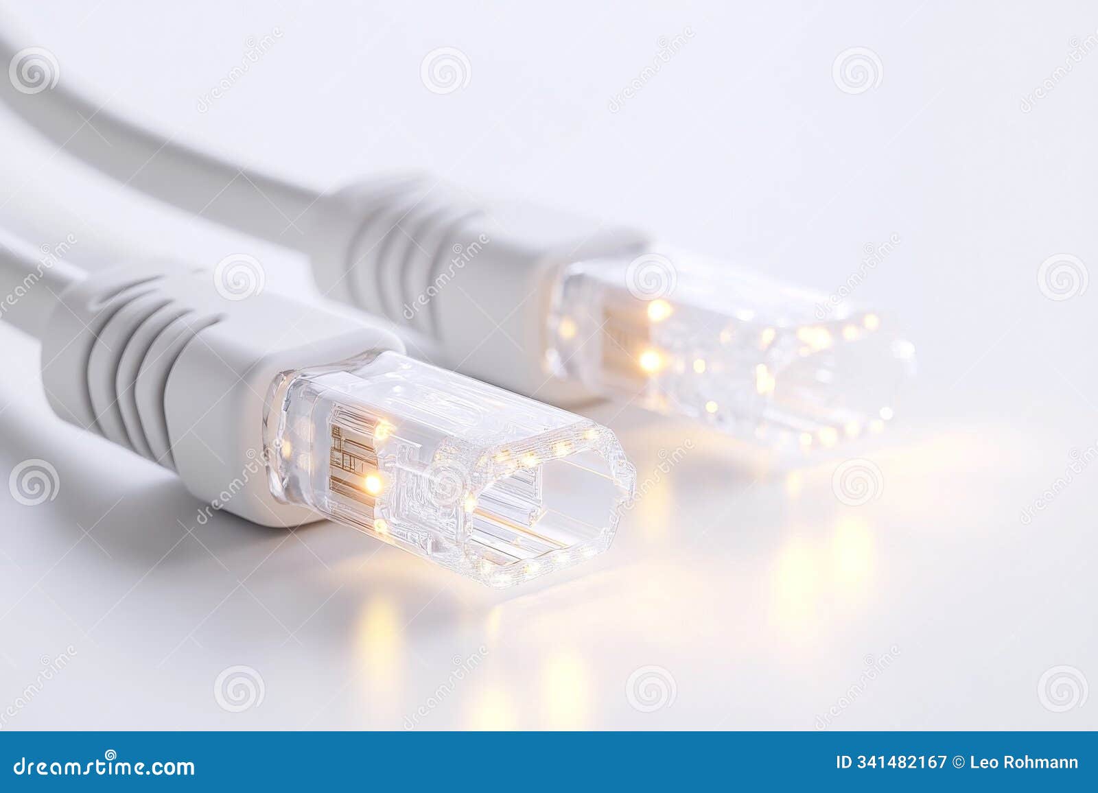White Ethernet Cables Connected To a Network Grid Symbolizing Secure ...