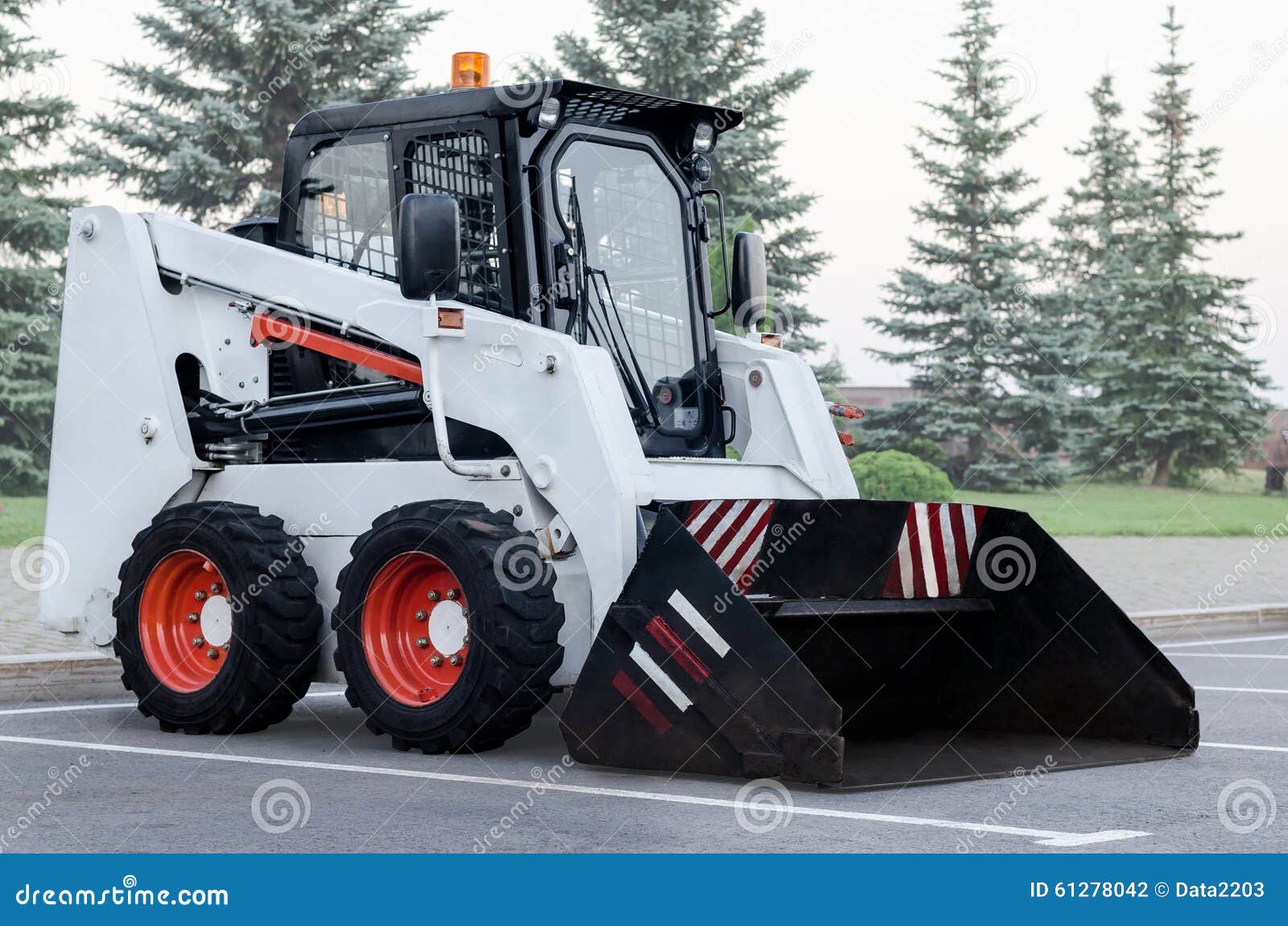 White excavator vehicle stock photo. Image of heavy, grab - 61278042