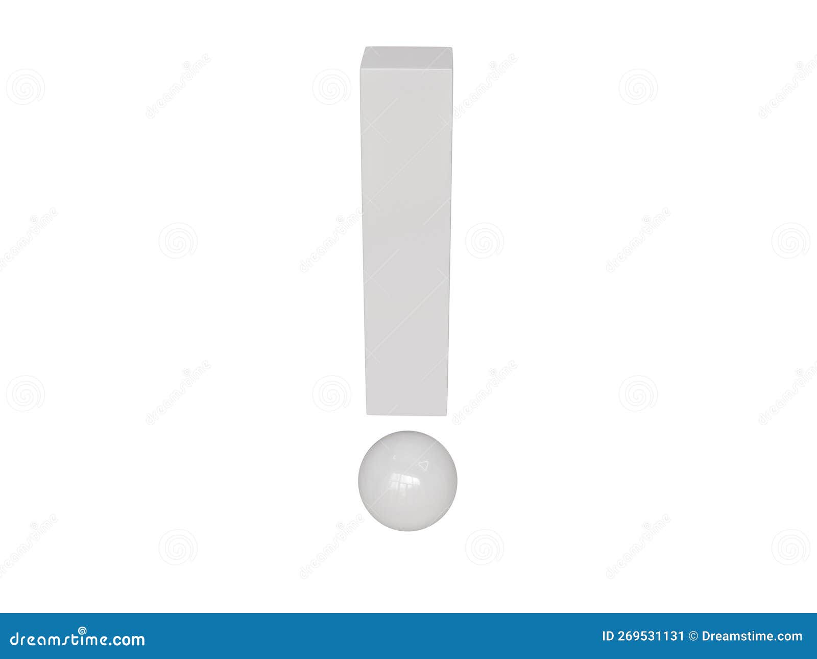White Exclamation Mark With Green Border Vector Illustration ...