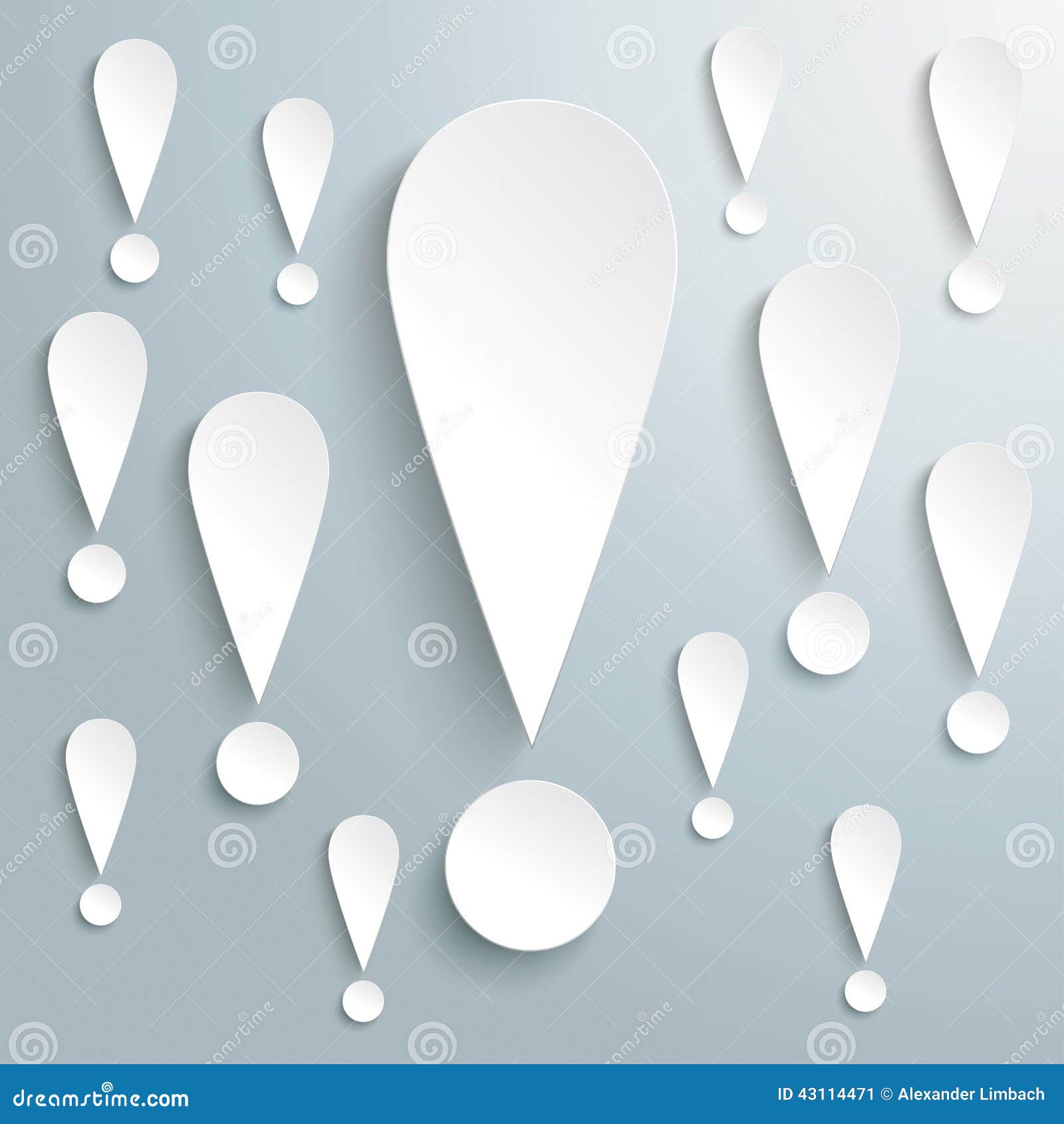 White Exclamation Marks Infographic Stock Vector - Illustration of ...