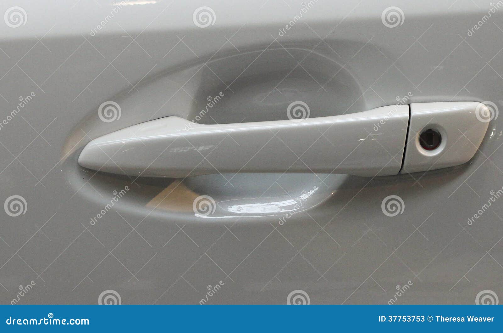 White Exterior Car Door Handle Stock Image - Image of vehicle ...