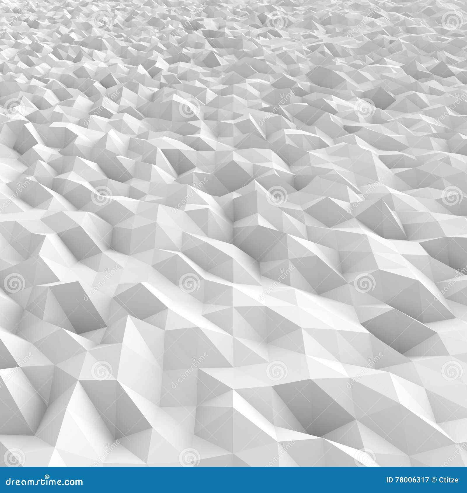 White Extruded Triangles Landscape - Stock Image Stock Illustration ...