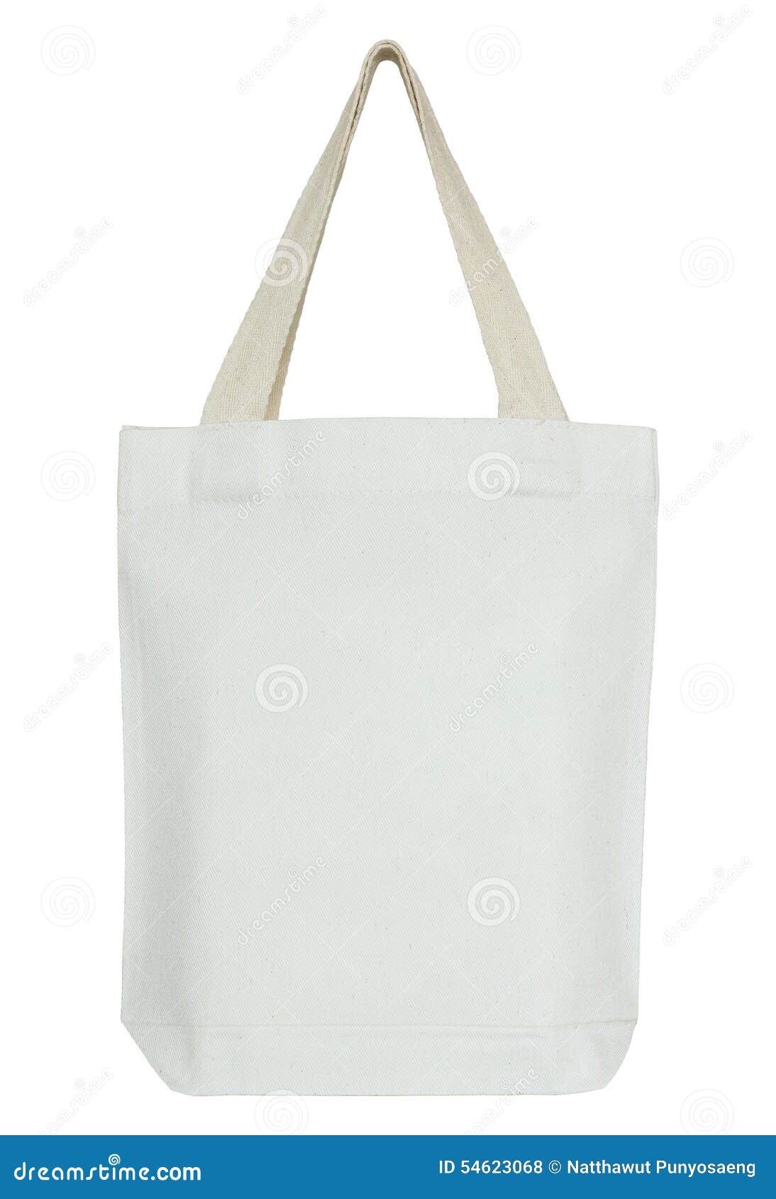 White fabric bag on white stock photo. Image of canvas - 54623068