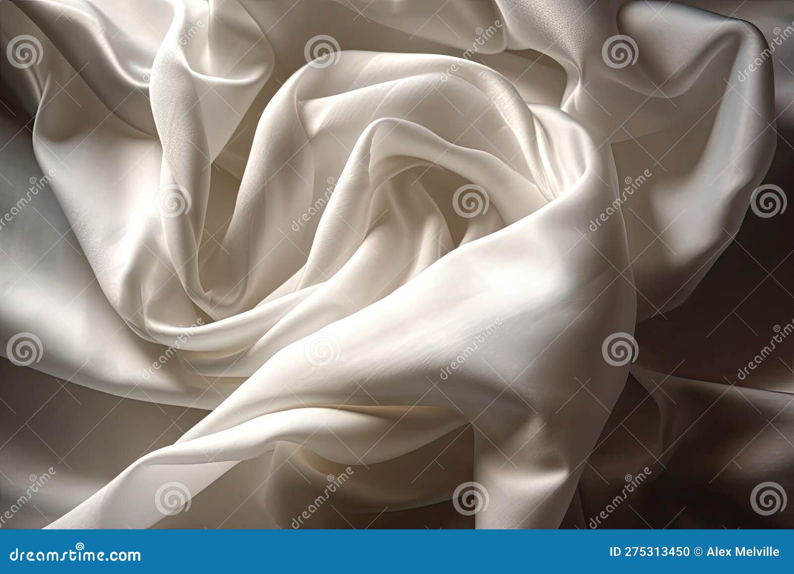 White Fabric Ripples and Texture Illuminated by Sunlight. Stock ...