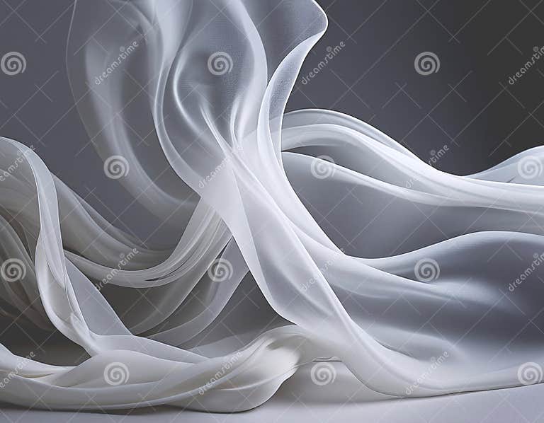 A White Fabric with a Wave Pattern Stock Illustration - Illustration of ...